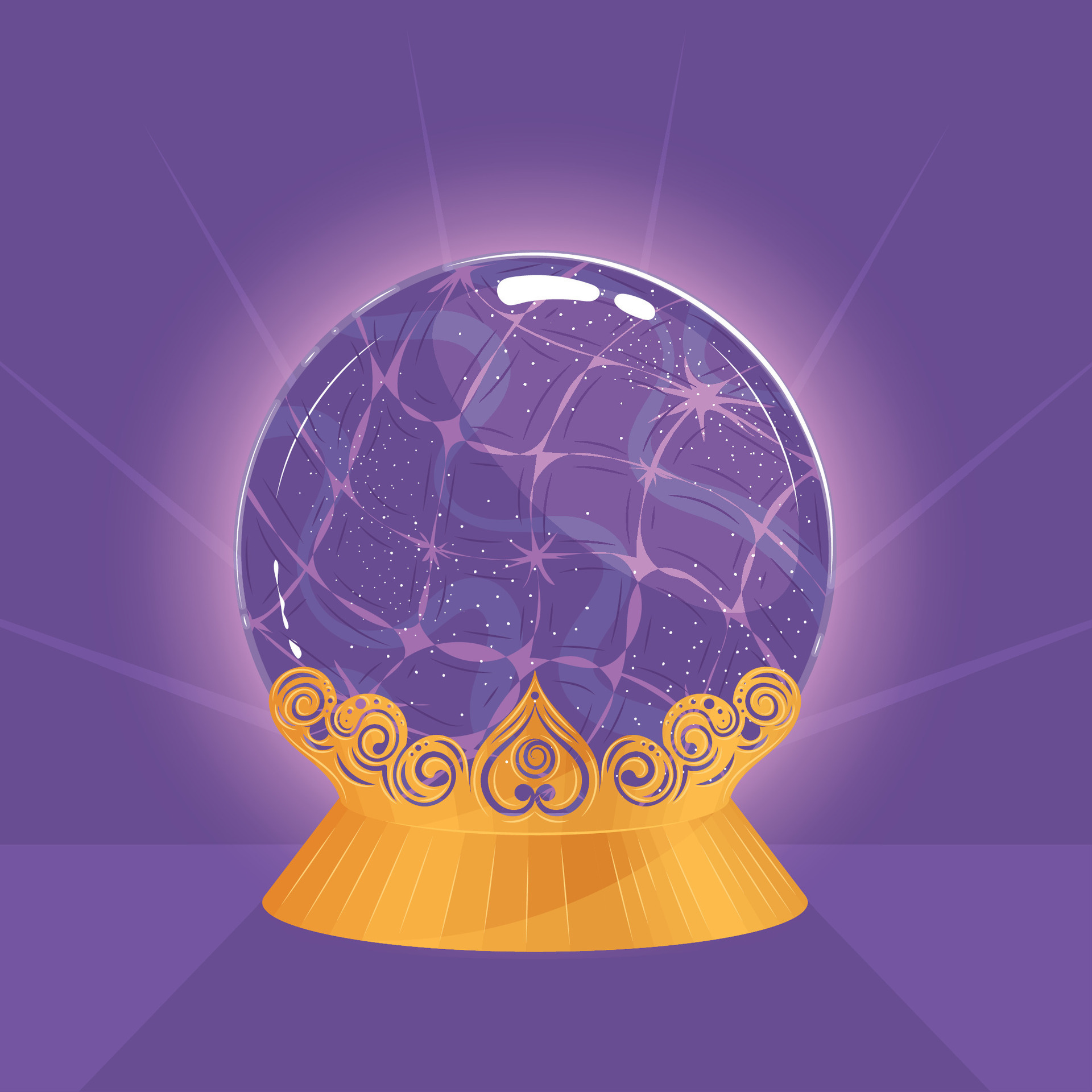 Isolated colored empty crystal ball with glow effects Vector 26579742 Vector Art at Vecteezy