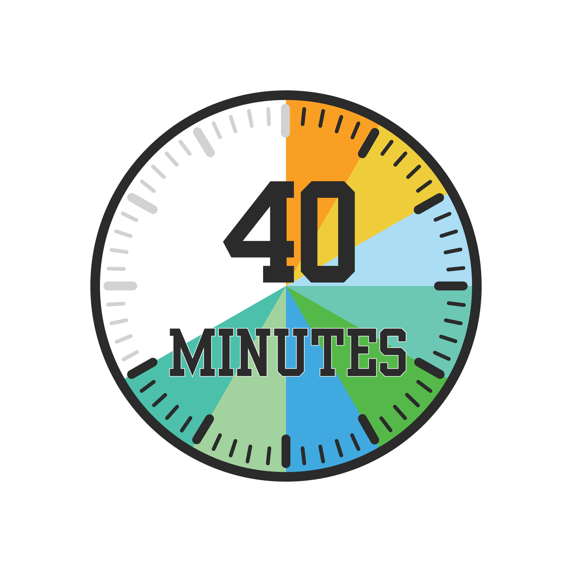 40 Minutes Timer Clock Icon Design 26580650 Vector Art At Vecteezy