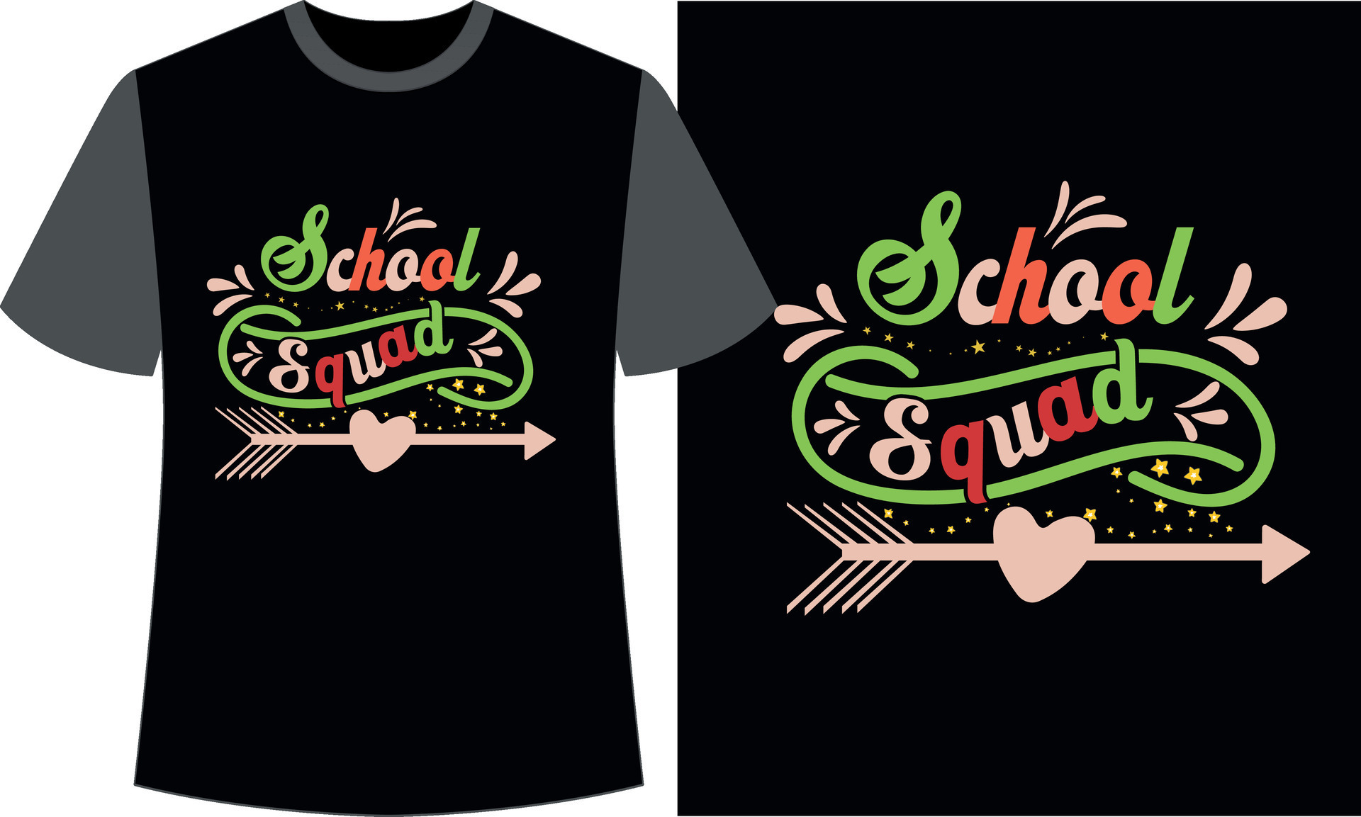 School Squad T Shirt Design 26580907 Vector Art At Vecteezy