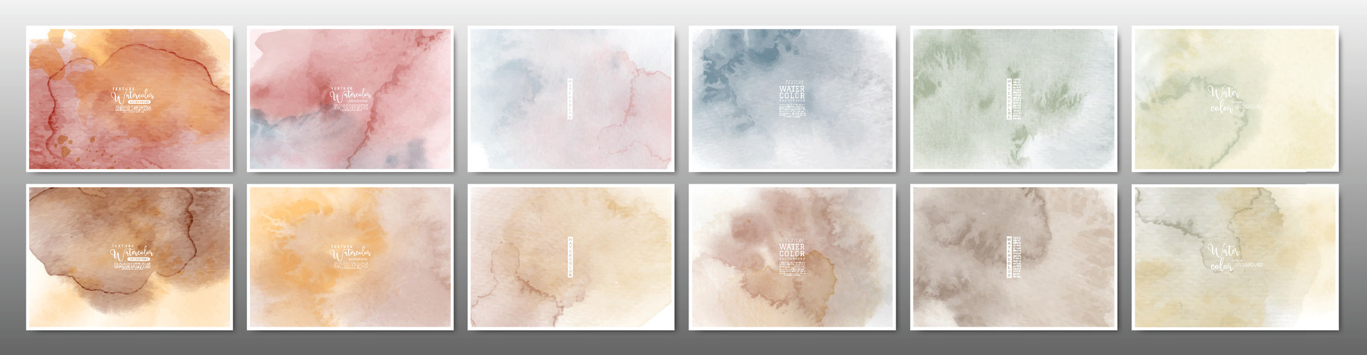 Set of mixed earth tone watercolor background 26584243 Vector Art at ...