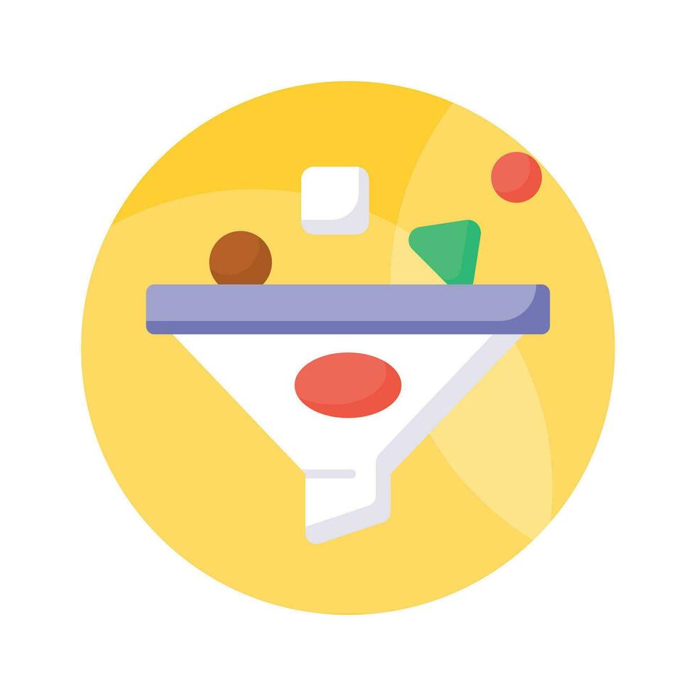 Data filtering vector design in trendy style, concept icon of data ...