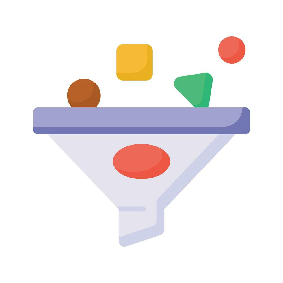 Data filtering vector design in trendy style, concept icon of data ...