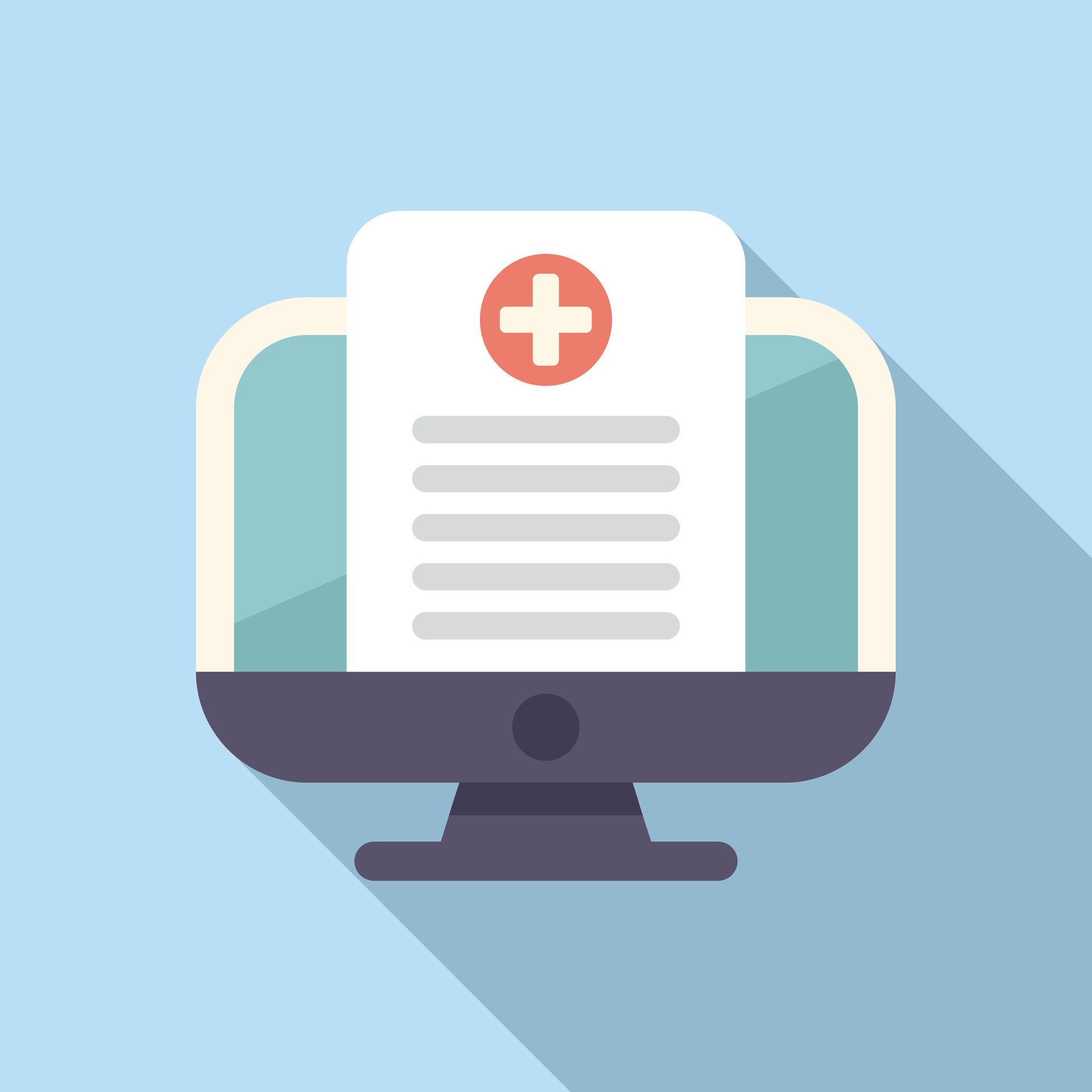 Computer data icon flat vector. Test lab 26589343 Vector Art at Vecteezy