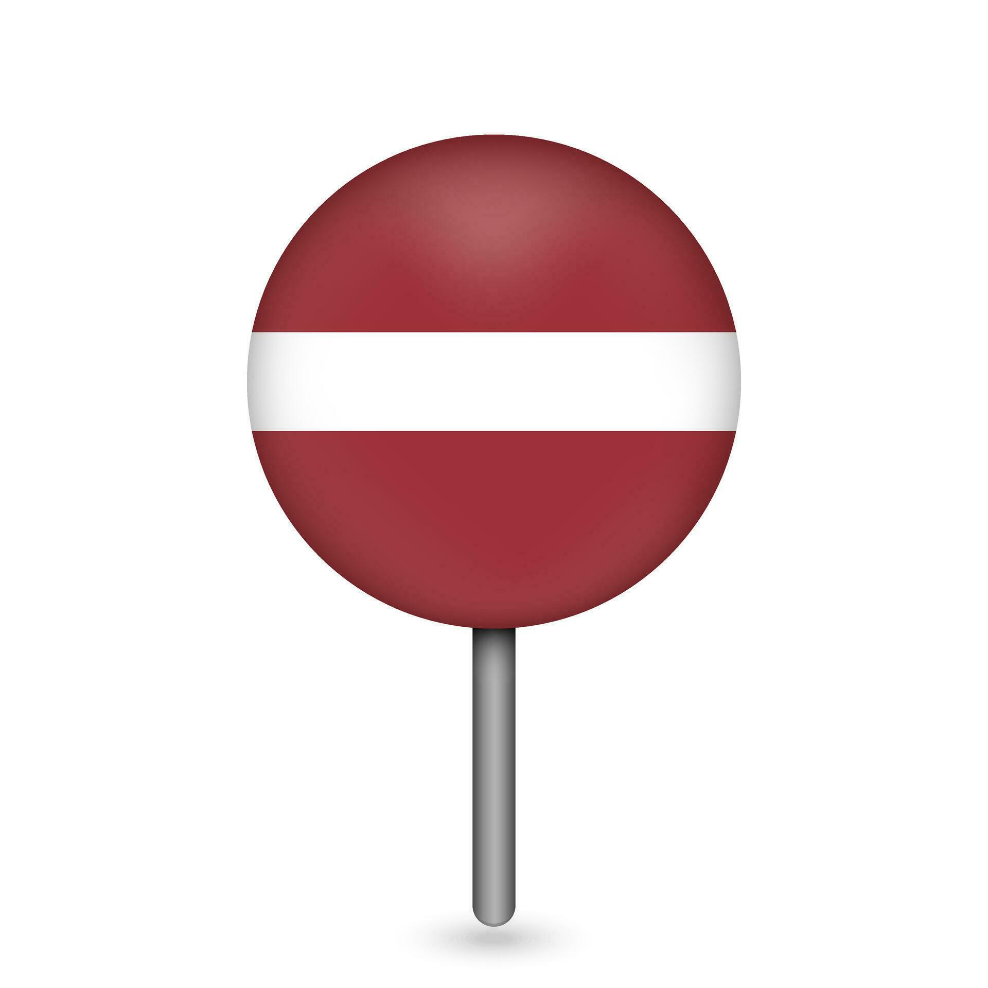Map pointer with contry Latvia. Latvia flag. Vector illustration. 26604027 Vector Art at Vecteezy