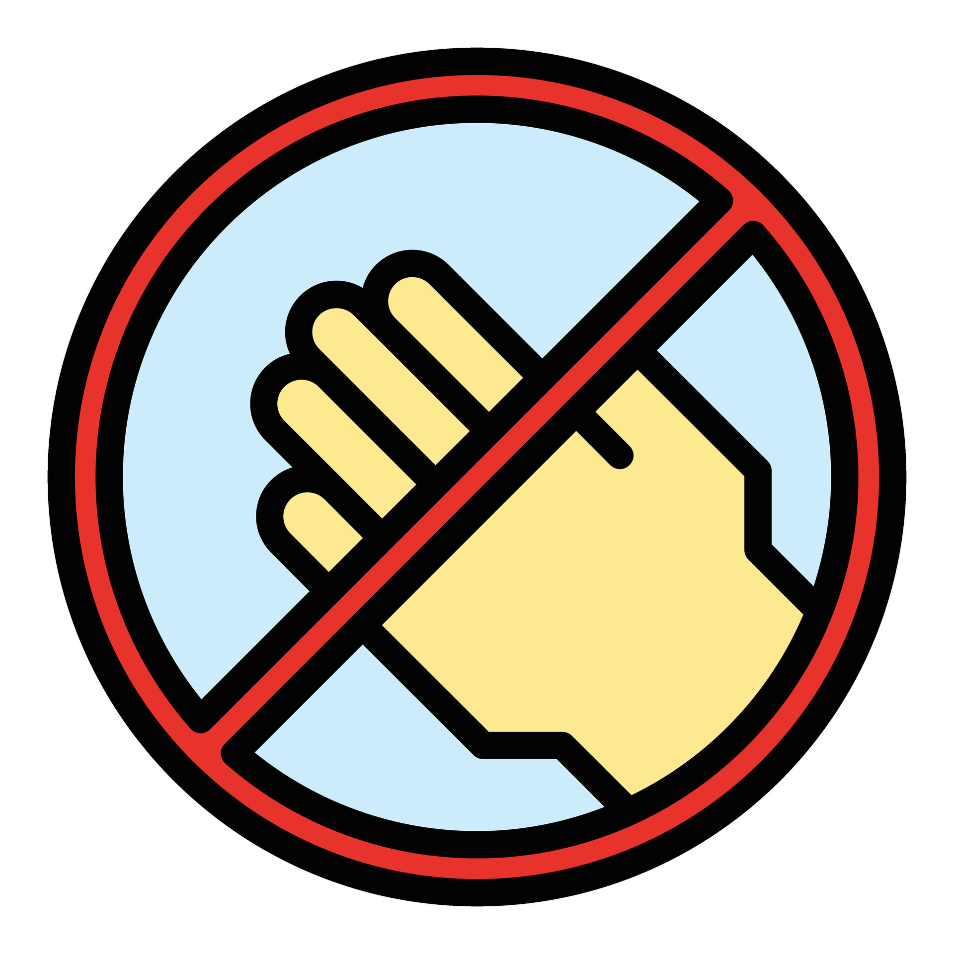 Avoid contact icon vector flat 26606955 Vector Art at Vecteezy