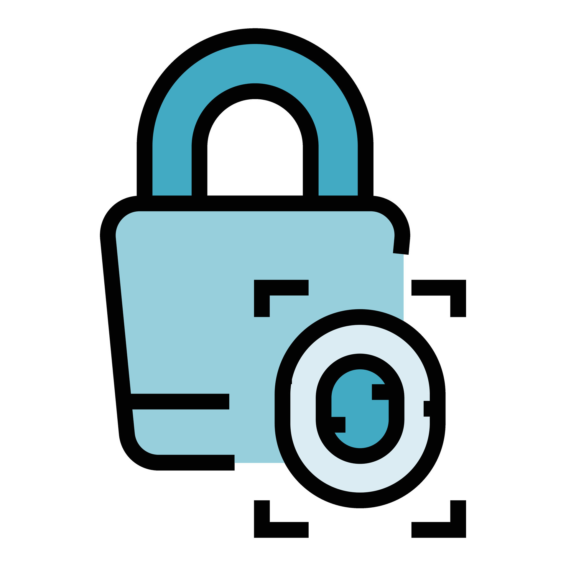 Digital lock icon vector flat 26607016 Vector Art at Vecteezy