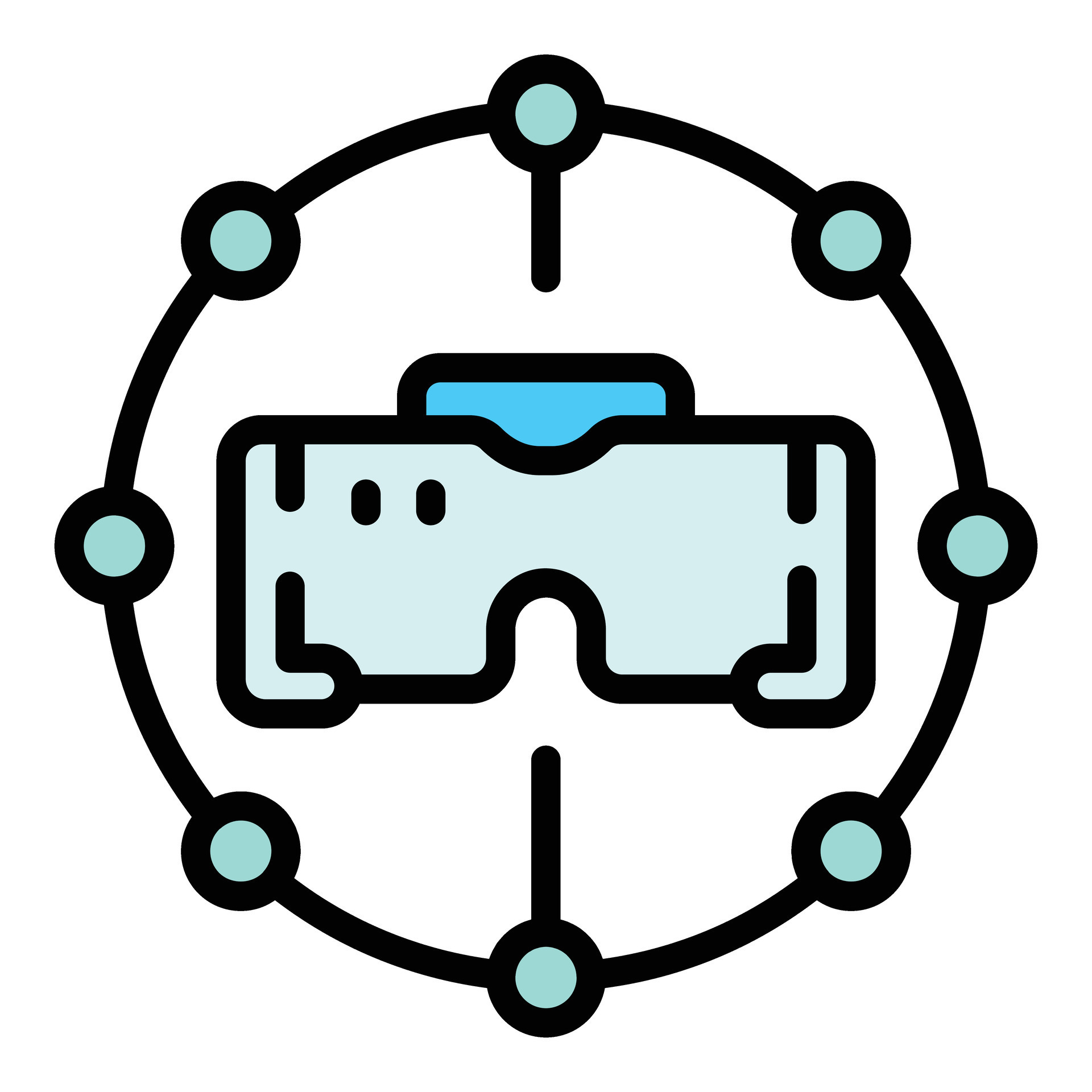 Vr headset icon vector flat 26607077 Vector Art at Vecteezy
