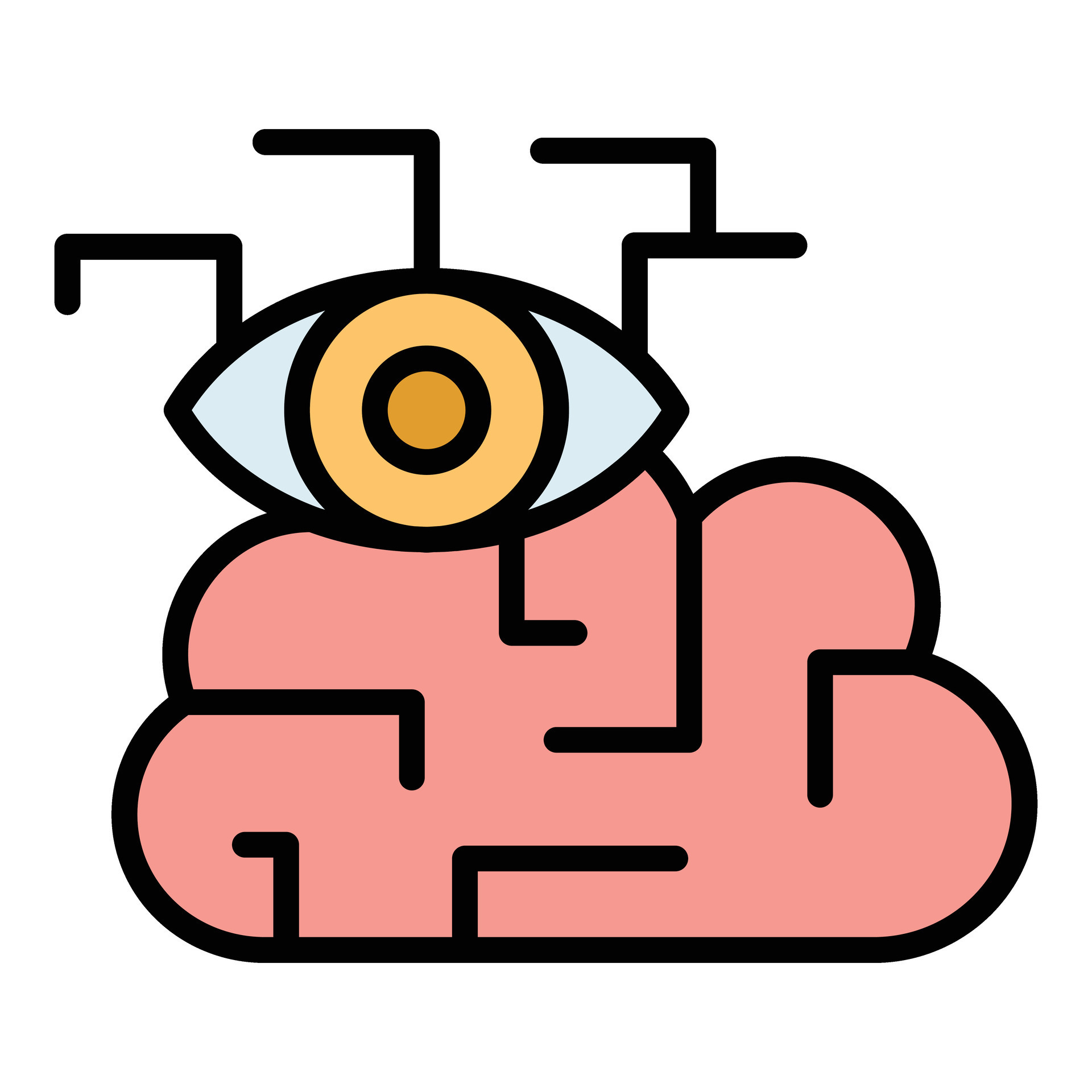 cerebro visual percepción icono vector plano 26607127 Vector en Vecteezy