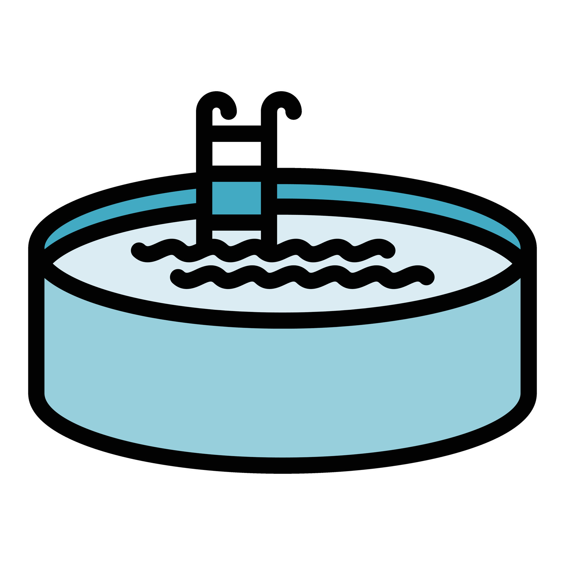 Round pool icon vector flat 26607462 Vector Art at Vecteezy