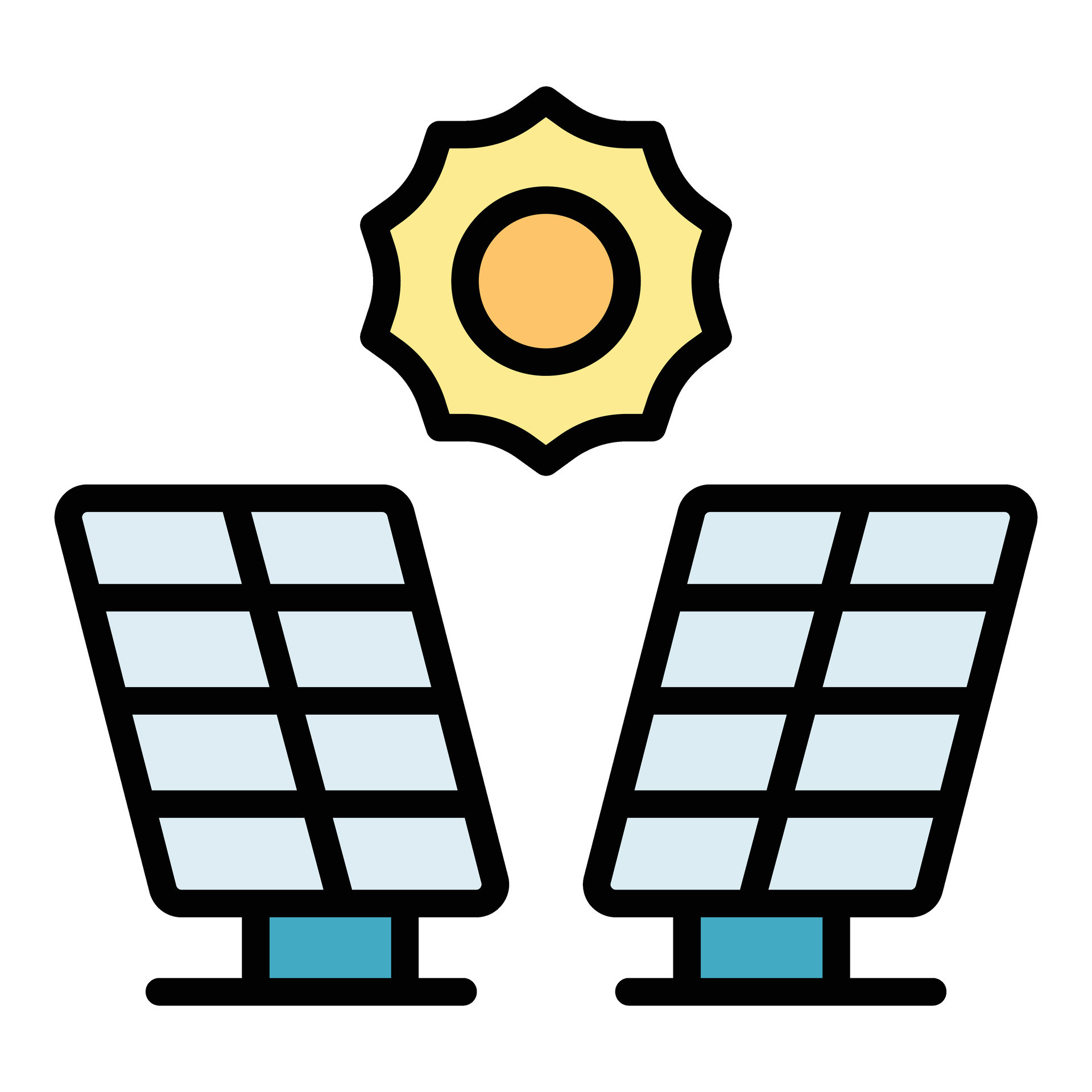 Sun panel icon vector flat 26607491 Vector Art at Vecteezy