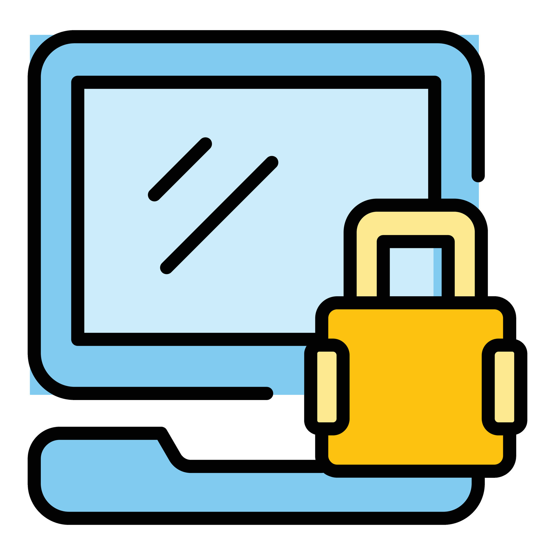 Privacy computer icon vector flat 26607569 Vector Art at Vecteezy