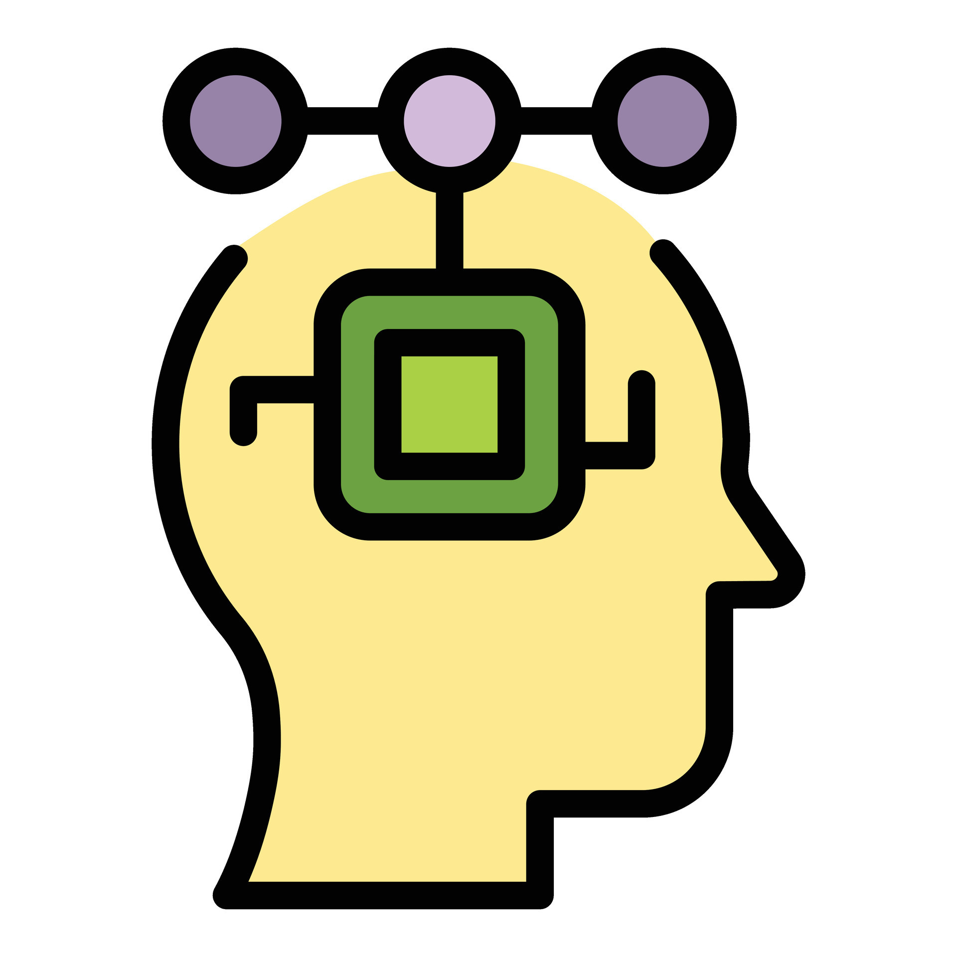 Mind processor icon vector flat 26607921 Vector Art at Vecteezy