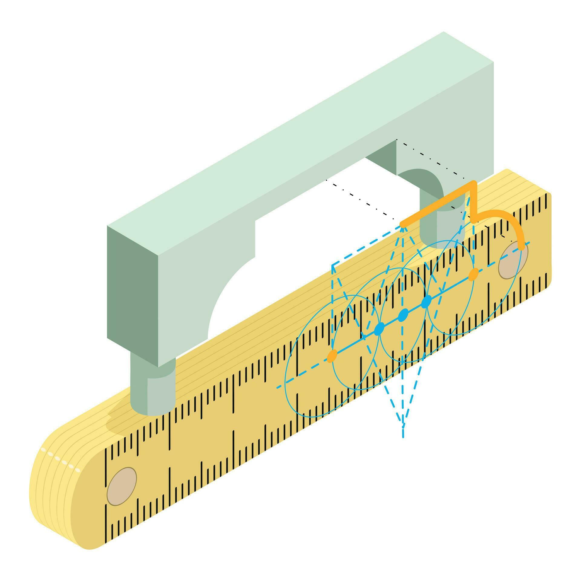 Building Work Icon Isometric Vector Arch Project And Large Foldable Ruler Icon 26608331 Vector