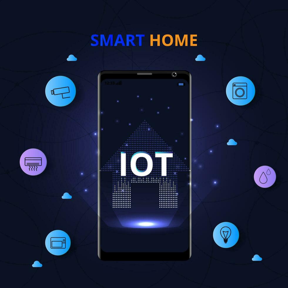 Smart home control concept. 26609817 Vector Art at Vecteezy Smart home control concept. 26609817 Vector Art at Vecteezy