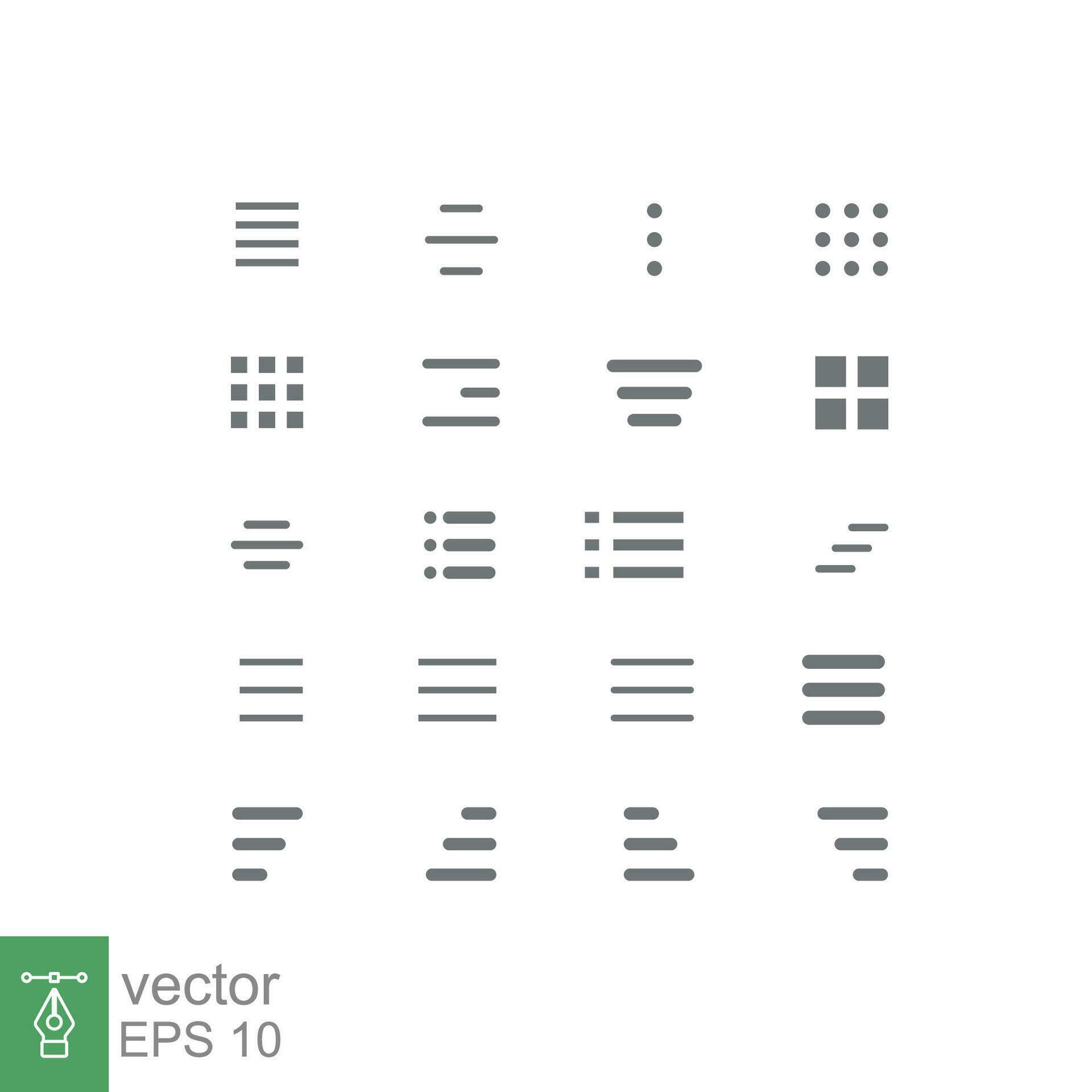 Minimal Set of Hamburger Menu Flat Icons. Menu Icons Vector Set of UI Design Elements. Interface ...