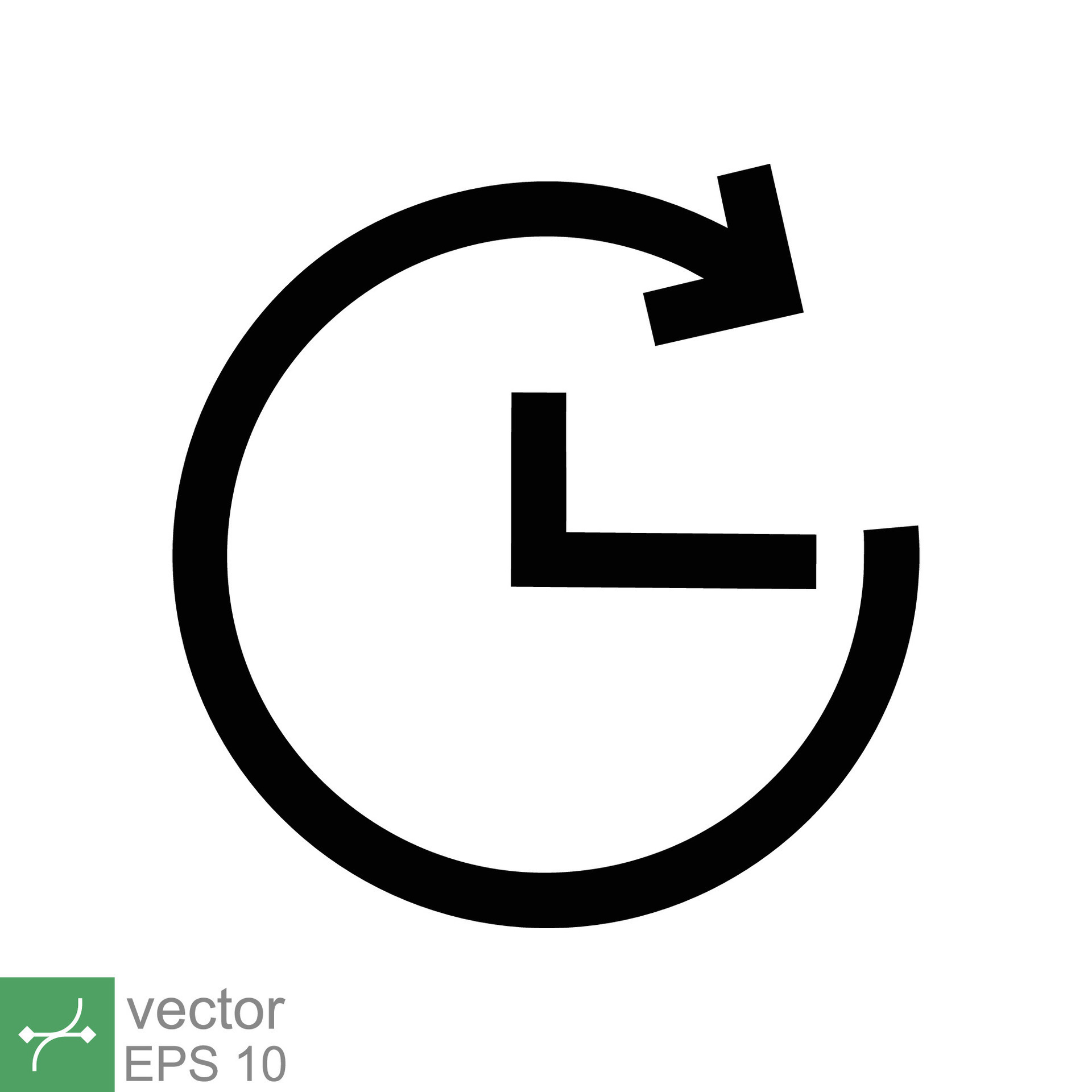 Clock Icon Simple Flat Style Time Arrow Wall Business Circle Speed Stopwatch Deadline