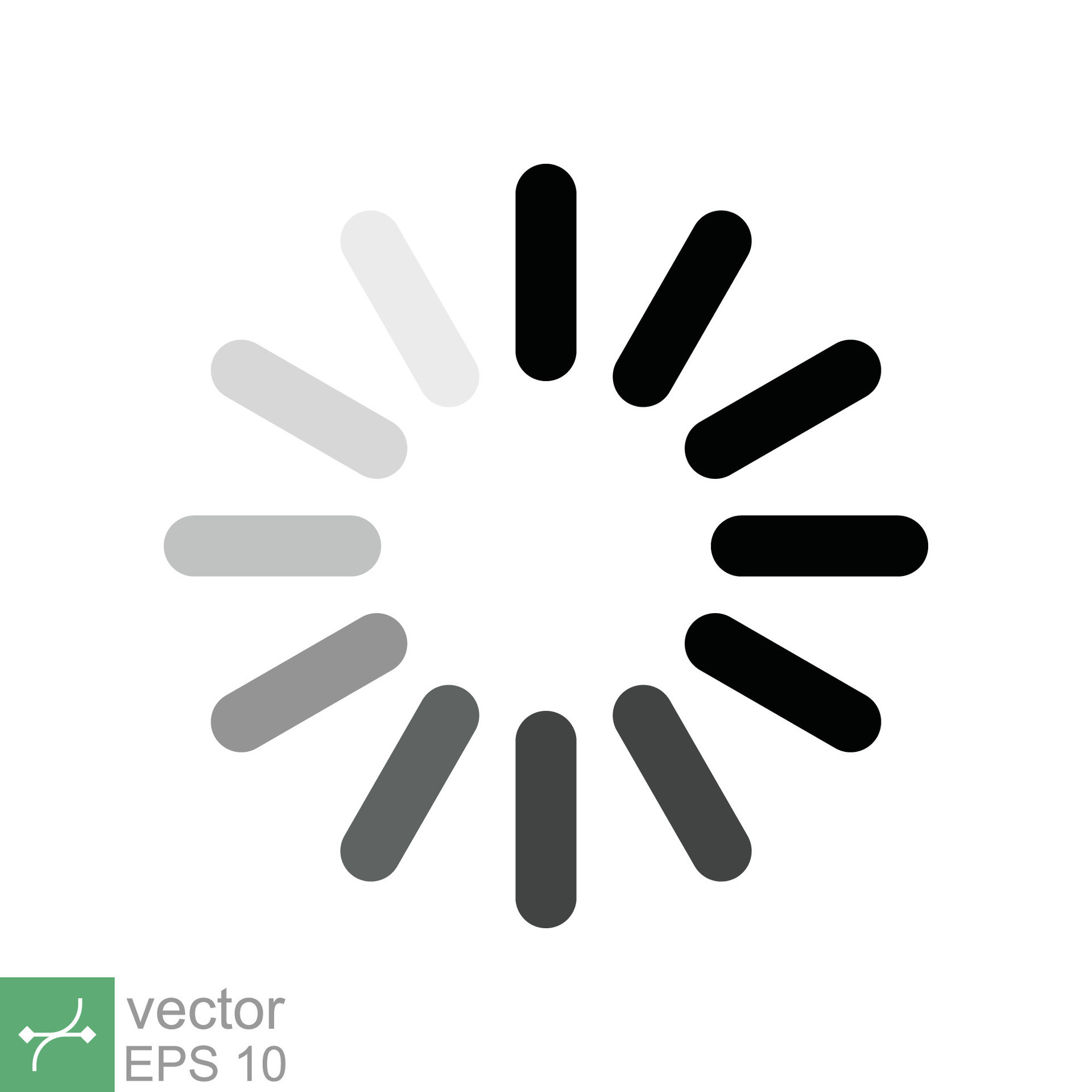 Loading icon. Simple flat style. Progress bar for upload download round ...