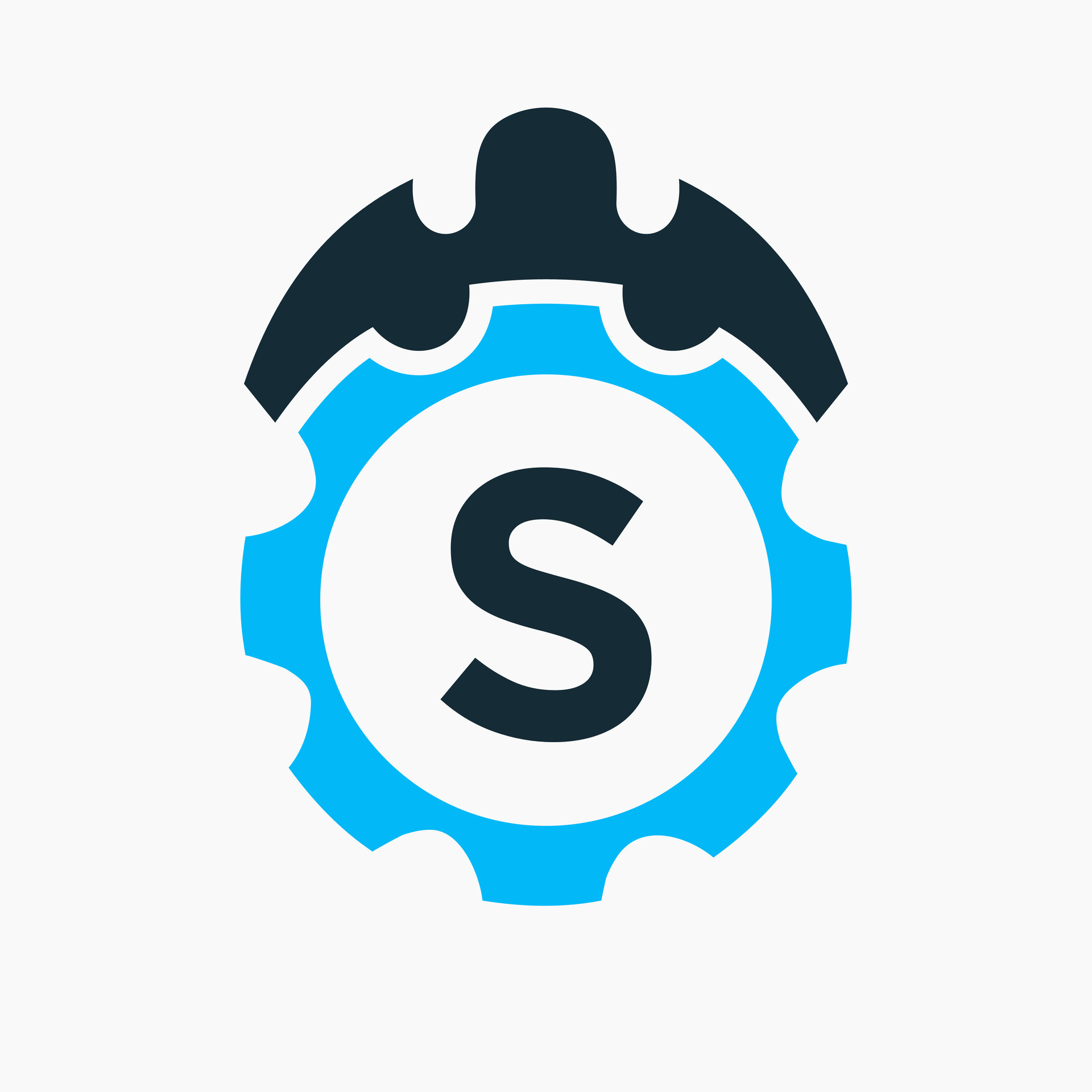 Construction Logo Letter S Concept With Gear Icon. Engineering ...