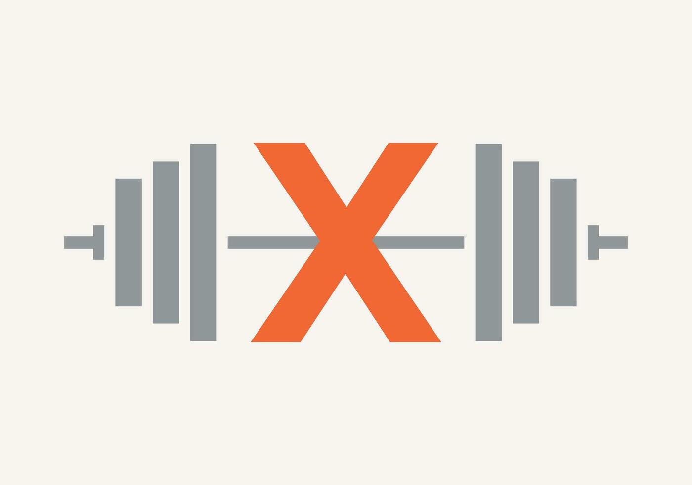 letra X aptitud logo diseño. gimnasio y aptitud club símbolo con barra con pesas icono modelo ...