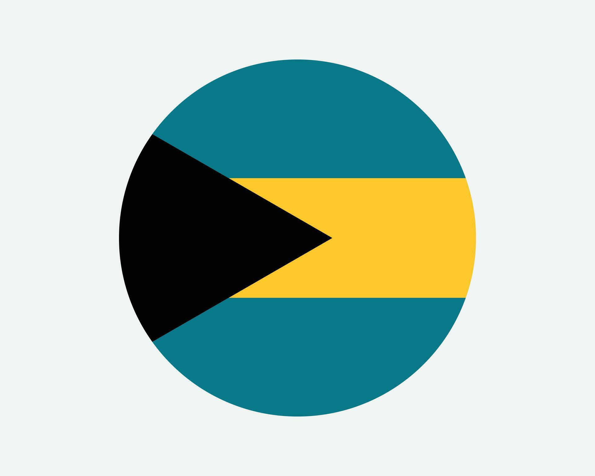 The Bahamas Round Country Flag Circular Bahamian National Flag