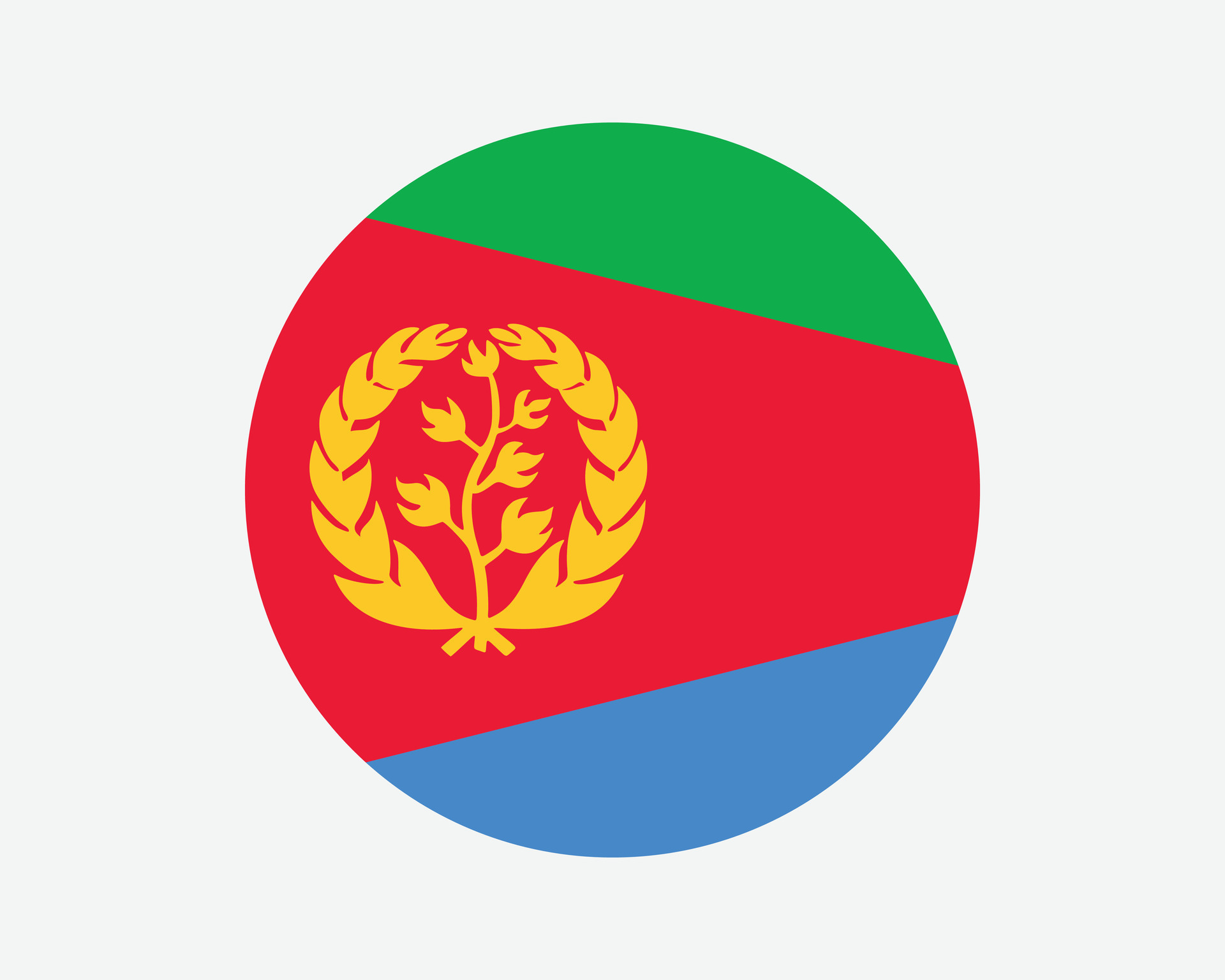 eritrea redondo país bandera. circular eritreo nacional bandera. estado de eritrea circulo forma ...