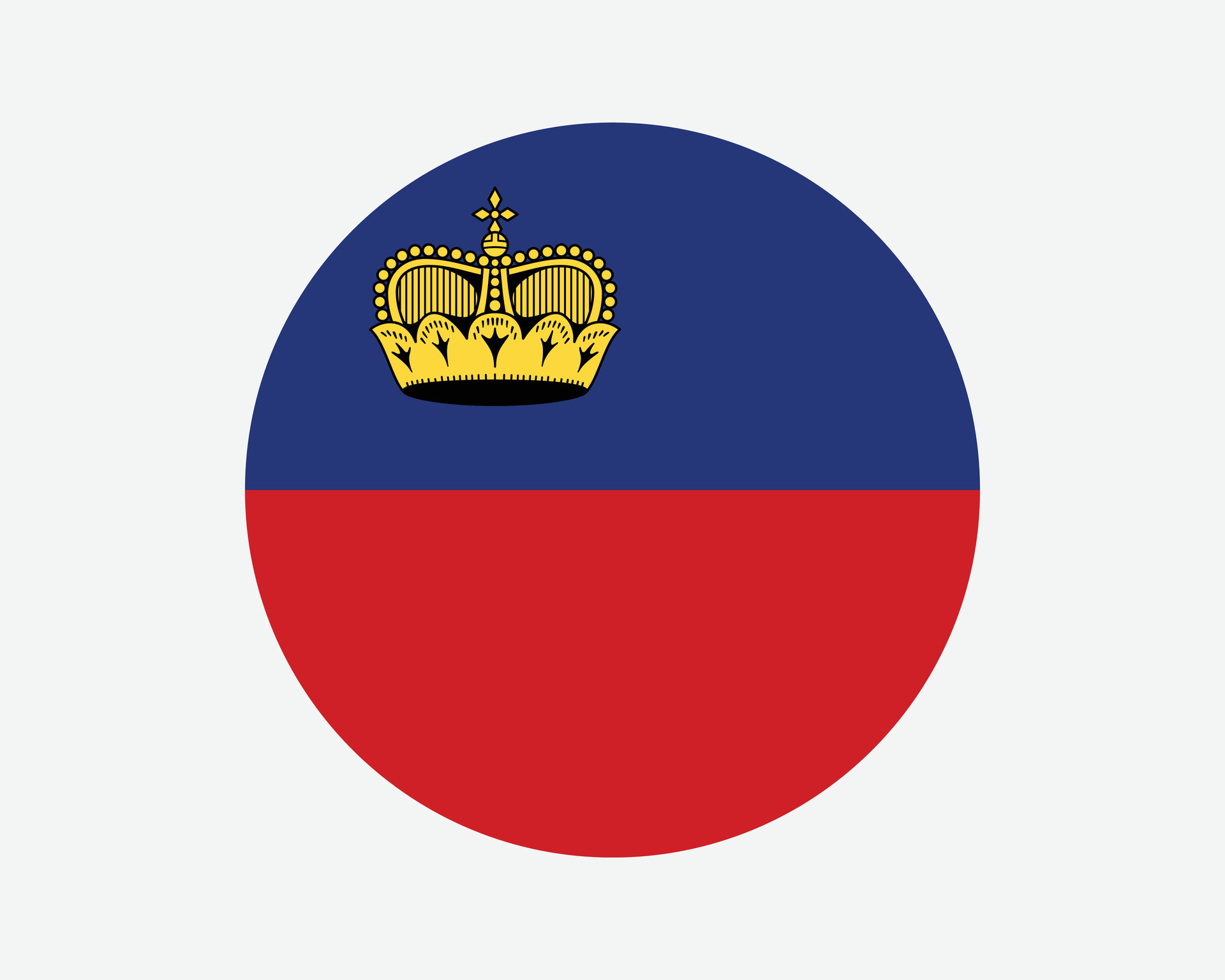 Liechtenstein Round Country Flag. Liechtensteiner Circle National Flag ... Liechtenstein Round Country Flag. Liechtensteiner Circle National Flag ...
