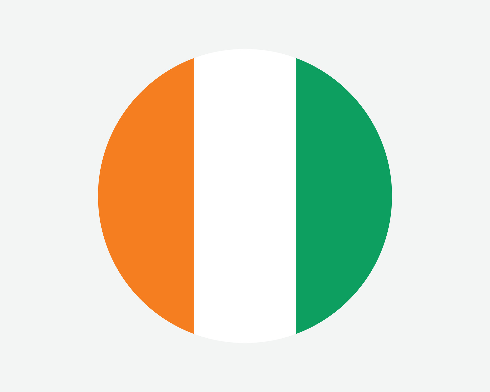 Ivory Coast Round Country Flag Circular Cote D Ivoire National Flag