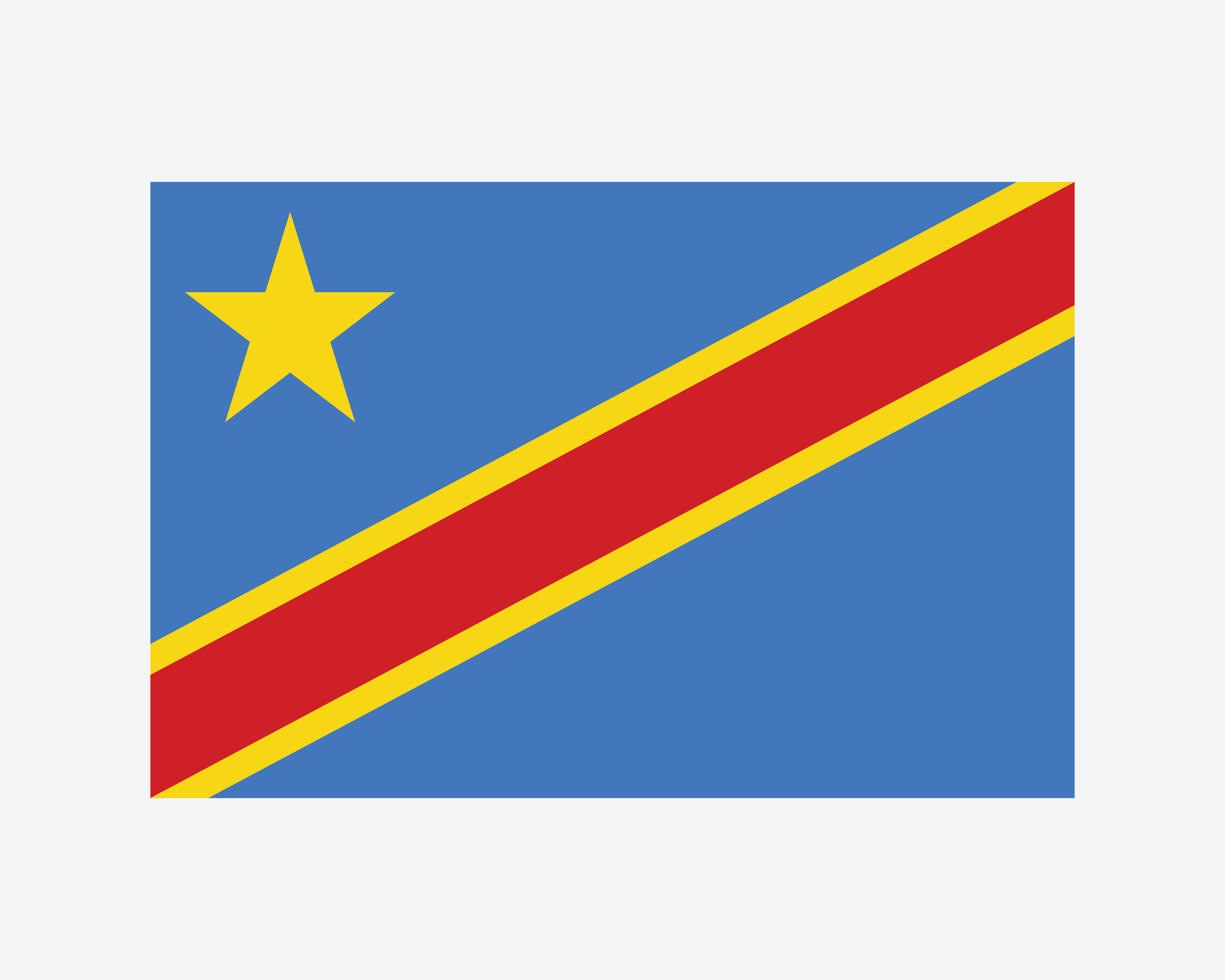 National Flag Of Congo Kinshasa Congolese Country Flag Democratic