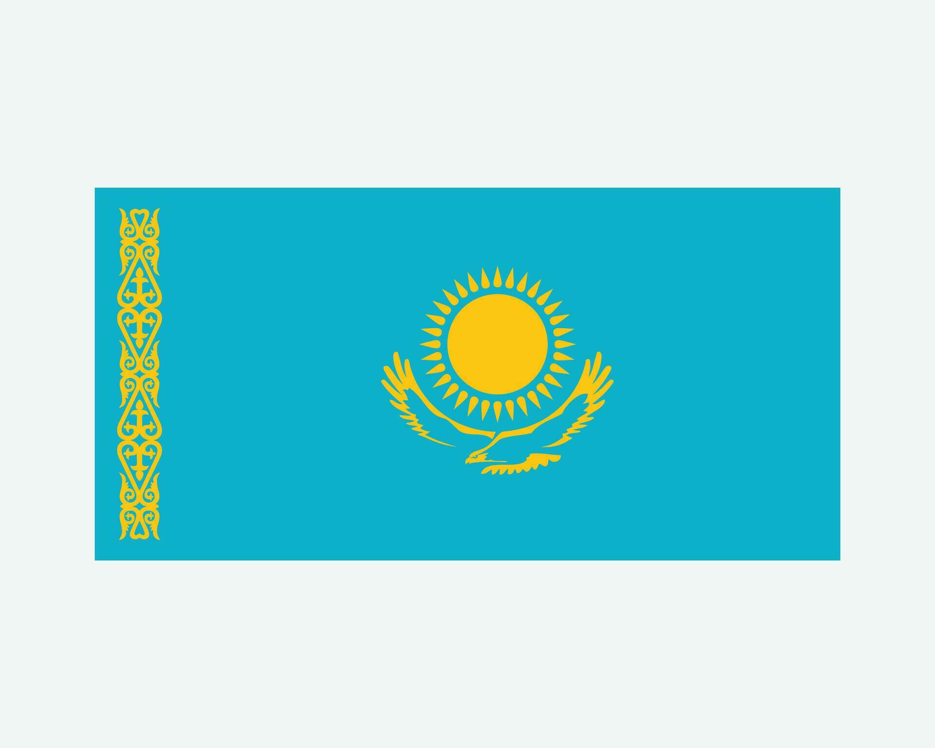 National Flag of Kazakhstan. Kazakhstani Country Flag. Republic of ...