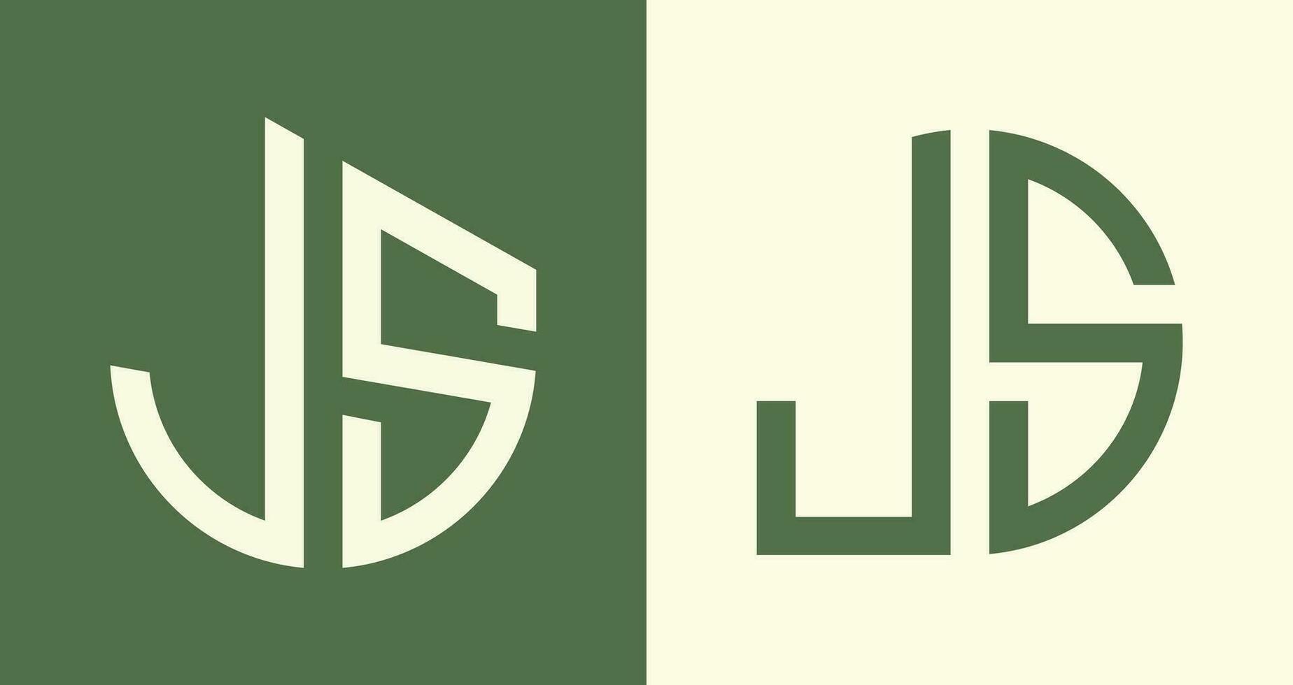 Creative simple Initial Letters JS Logo Designs Bundle. 26619026 Vector Art at Vecteezy