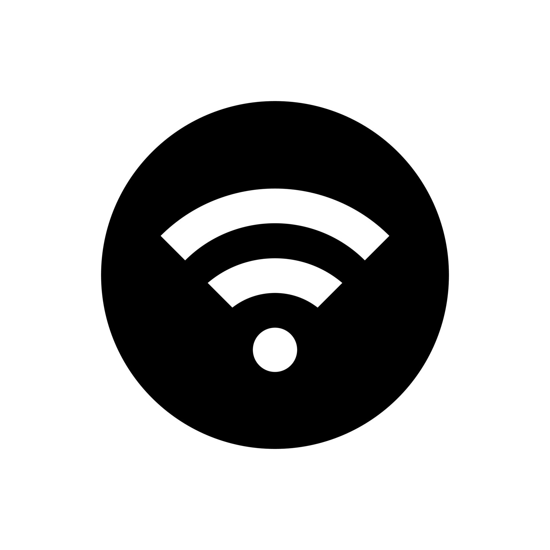Wifi Signal Icon Vector In Circle Background Wireless Fidelity Network