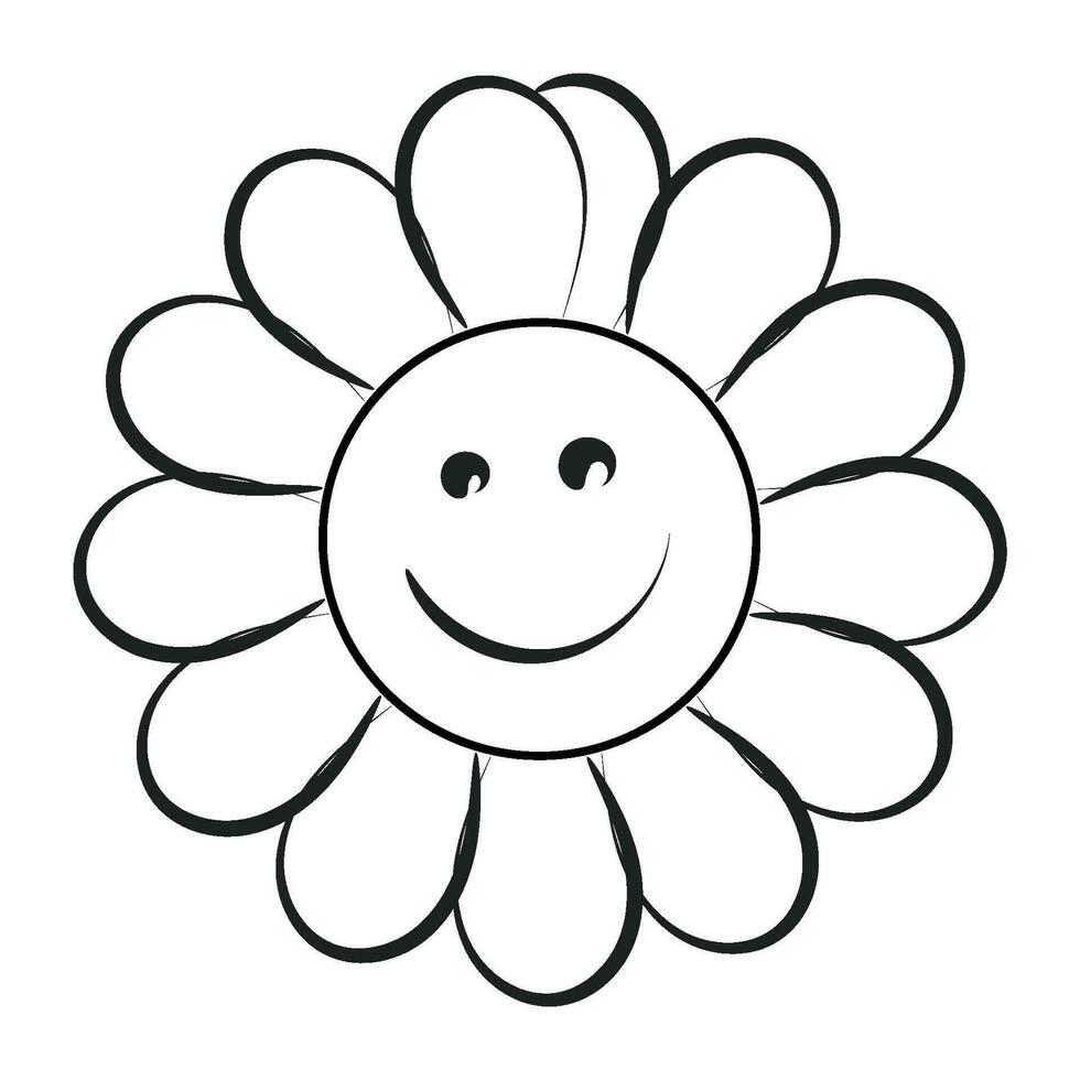 Cute Sun Art Happy Sun For Print Smiling Sun Vector Illustration Use As Card Sticker Or T