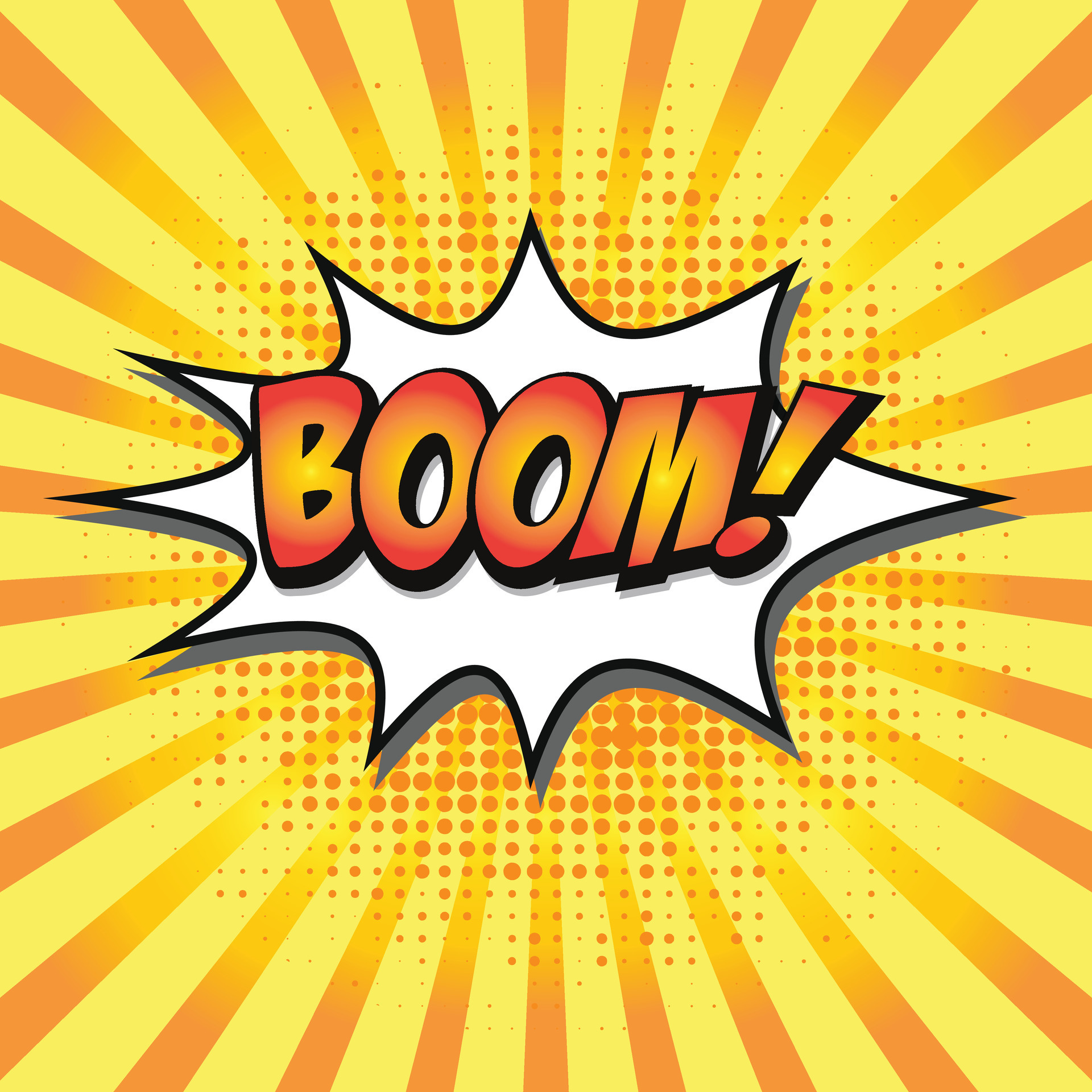 Colorful Comic Book Cartoon Book Background With Blank White Speech Bubbles Of Different Shapes
