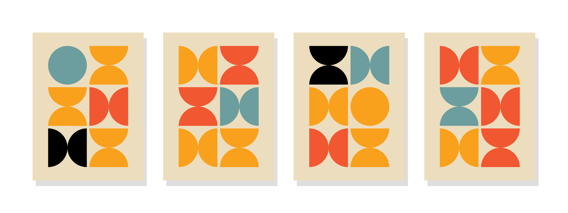 eye catching wall art feature vibrant geometric shapes in a variety of ...