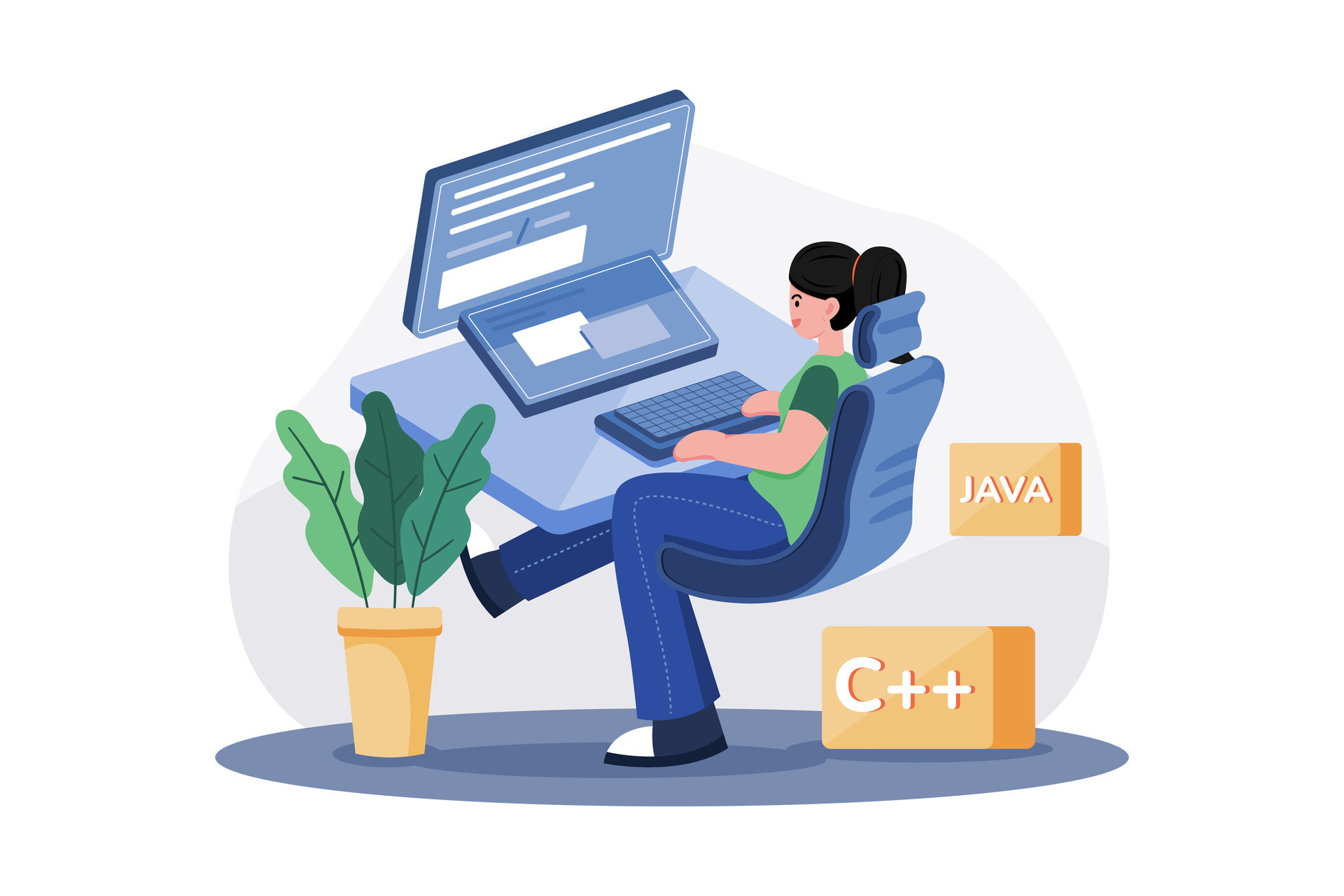 Web coding Illustration concept on white background 26619665 Vector Art ...