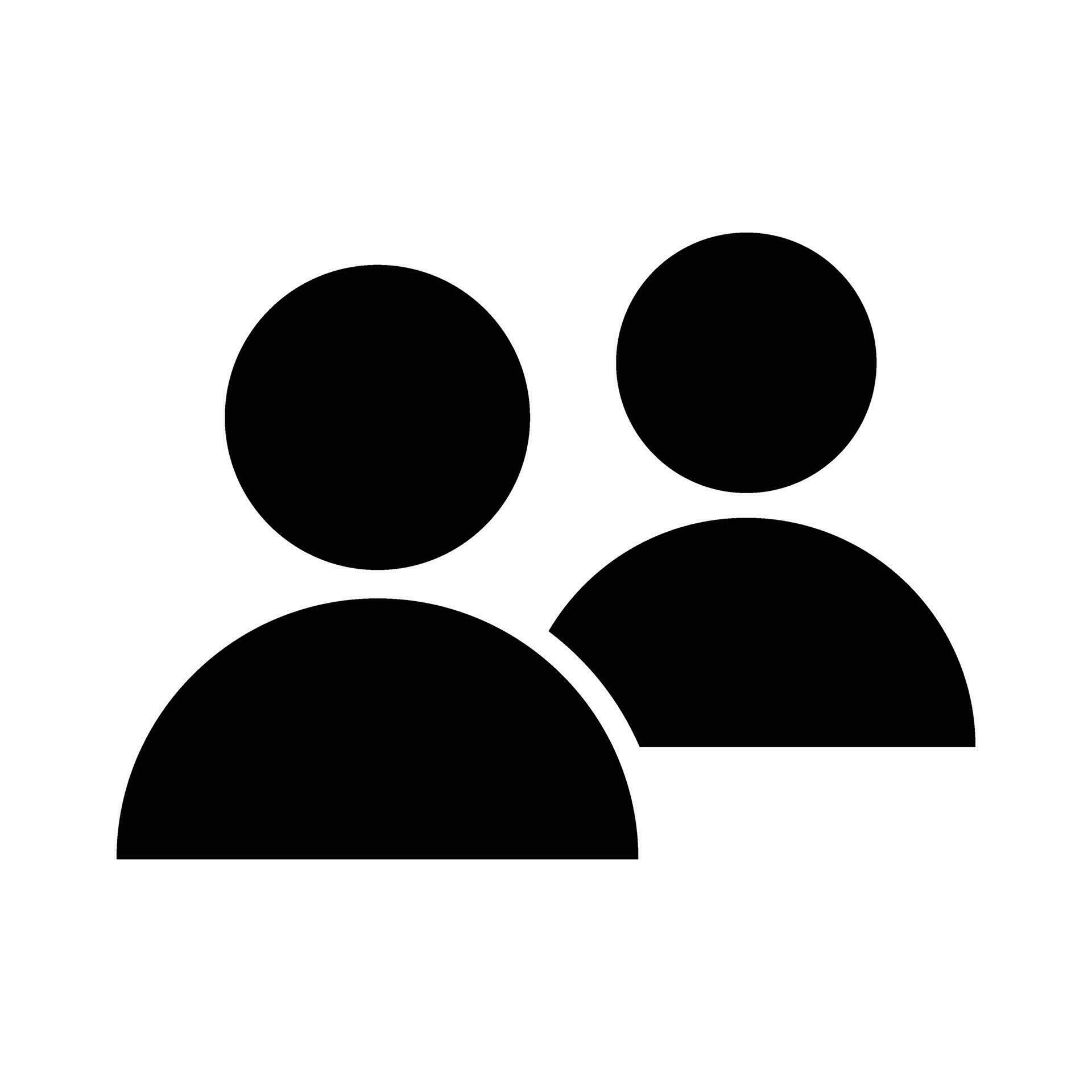 Crowd people silhouette icon vector illustration. Social icon. Flat style design. User group ...