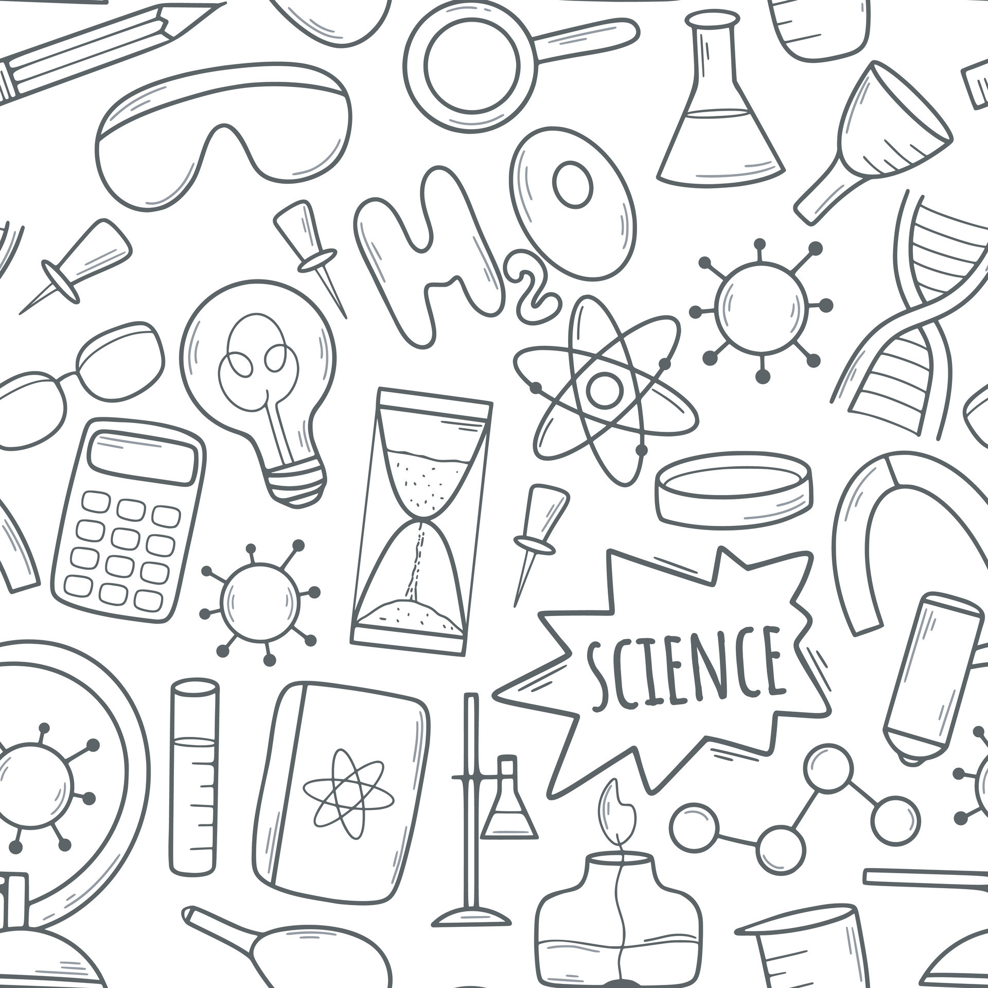 Ink hand drawn science seamless pattern 26622196 Vector Art at Vecteezy