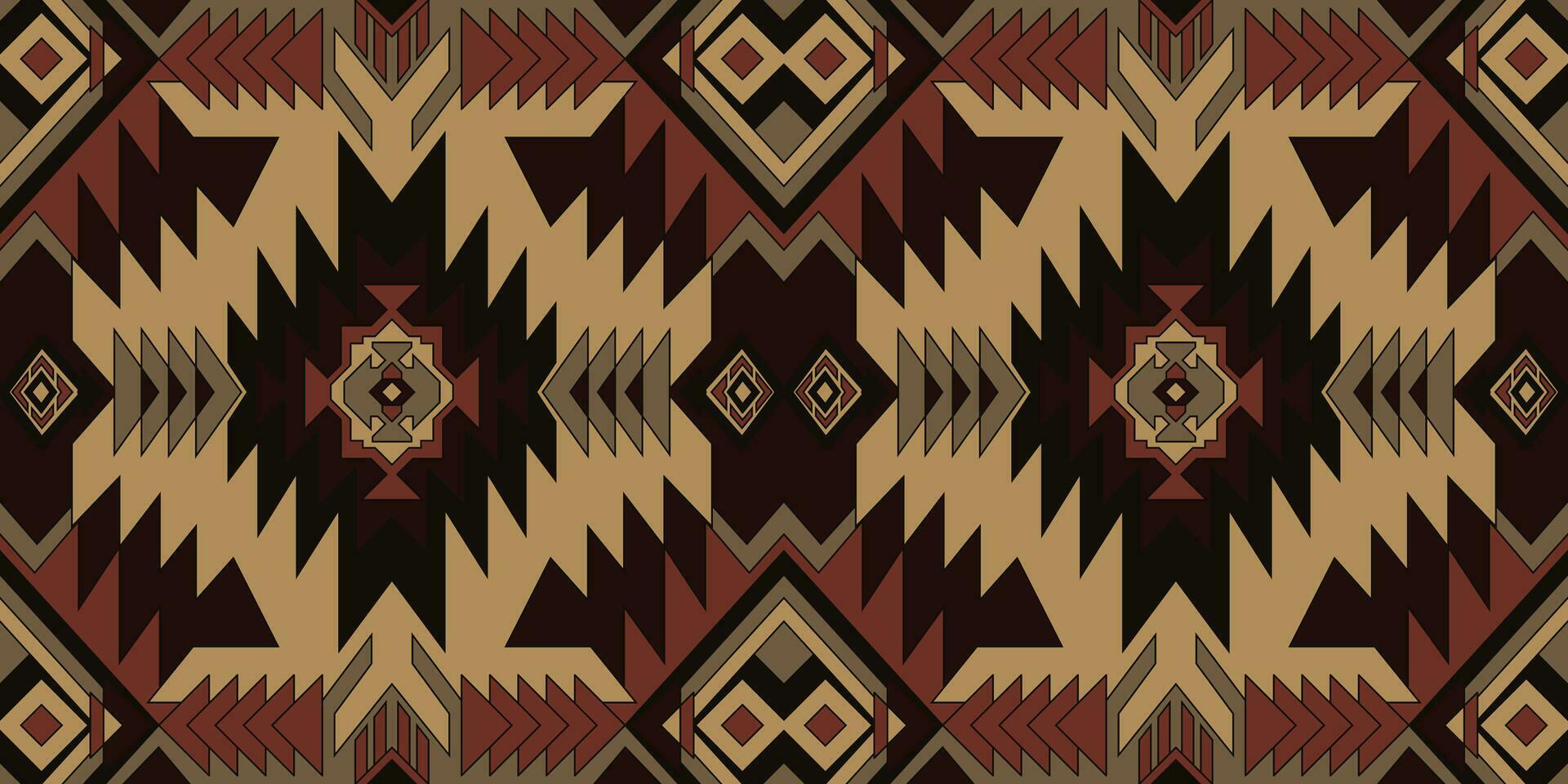 Native American Southwest, Aztec, Navajo seamless pattern. Tribal black ...