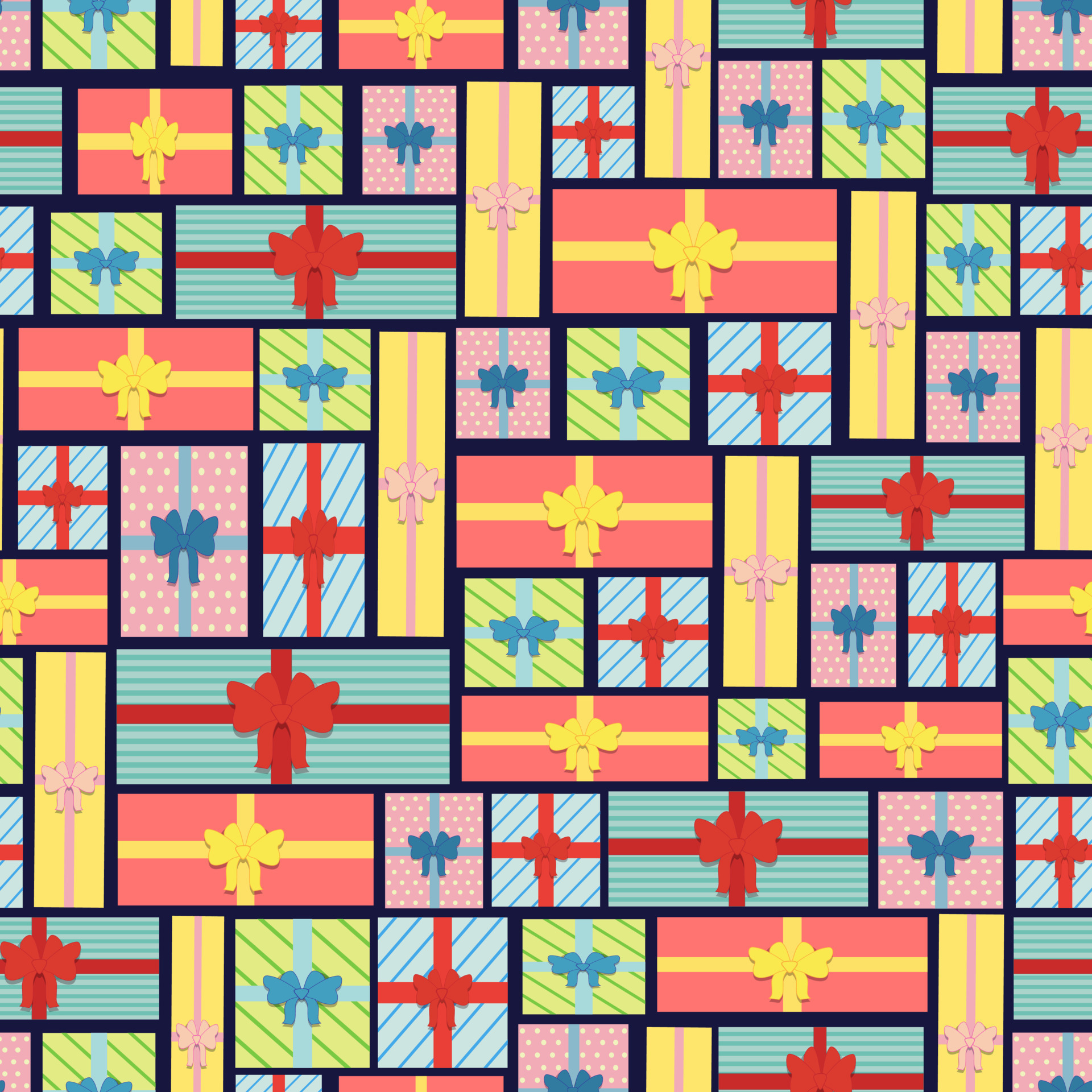 Seamless Festive Pattern With Christmas Ts 26634130 Vector Art At