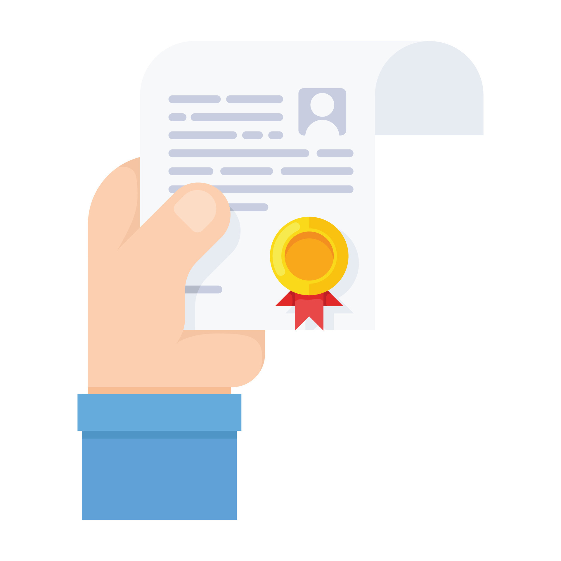 Hand holding winning certificate. certified person or educational ... Hand holding winning certificate. certified person or educational ...