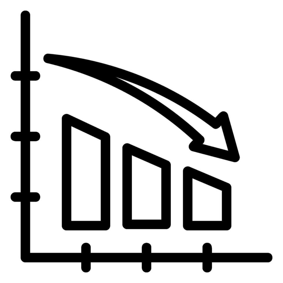 decrease line icon 26634592 Vector Art at Vecteezy