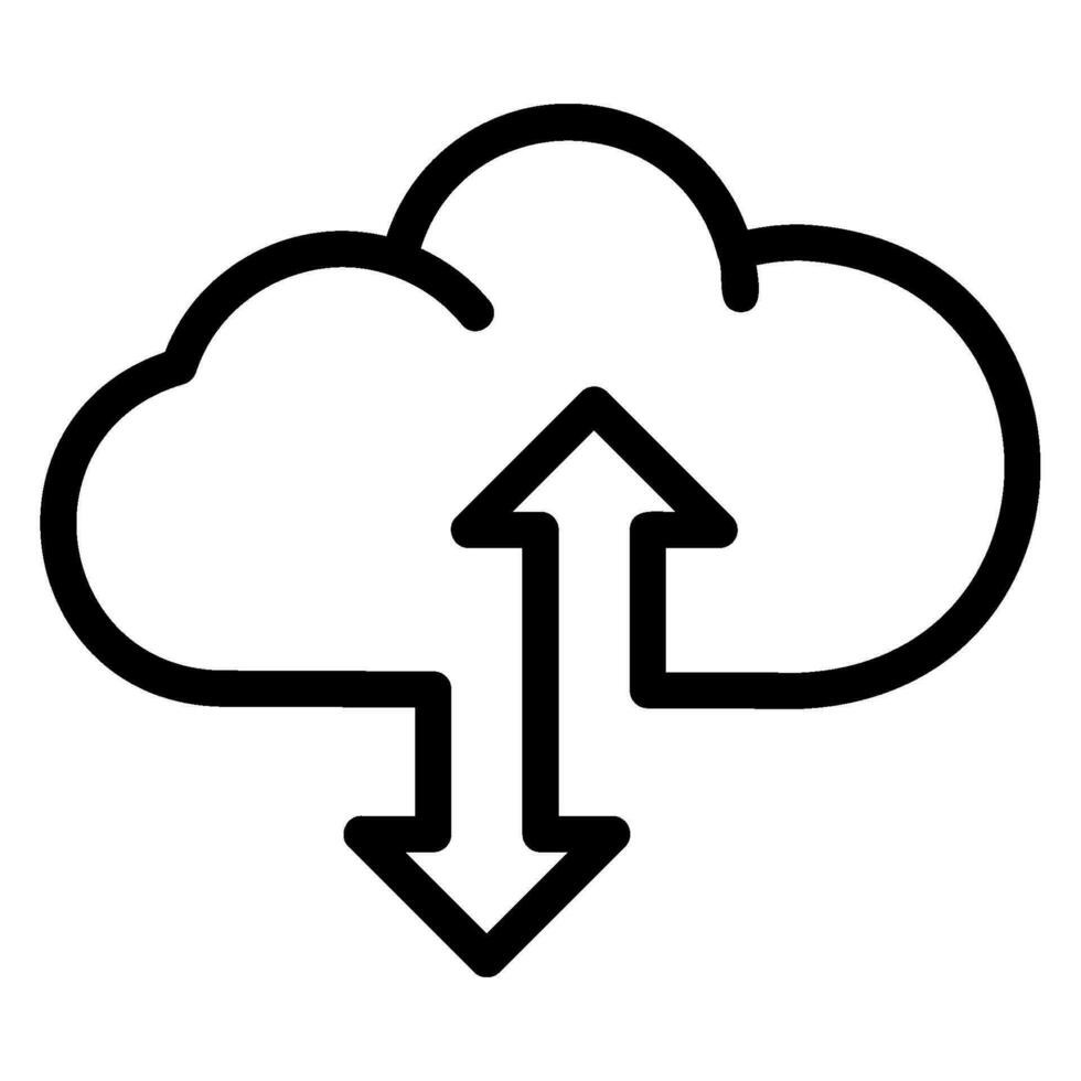 cloud computing line icon 26636299 Vector Art at Vecteezy