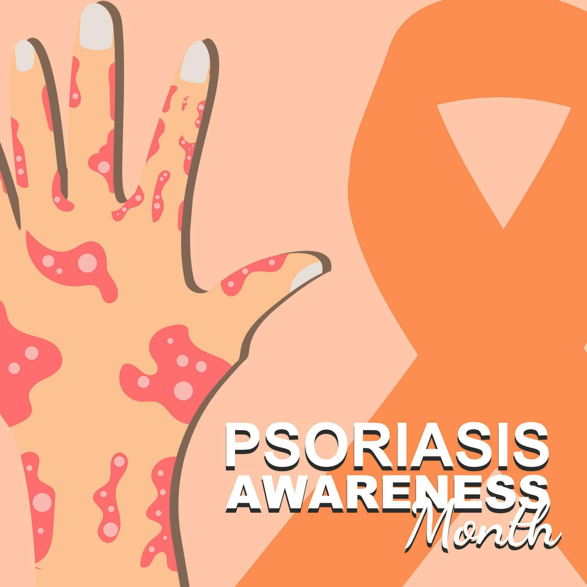 Psoriasis Awareness Month Observed In August Poster And Banner Design Template 26639267 Vector
