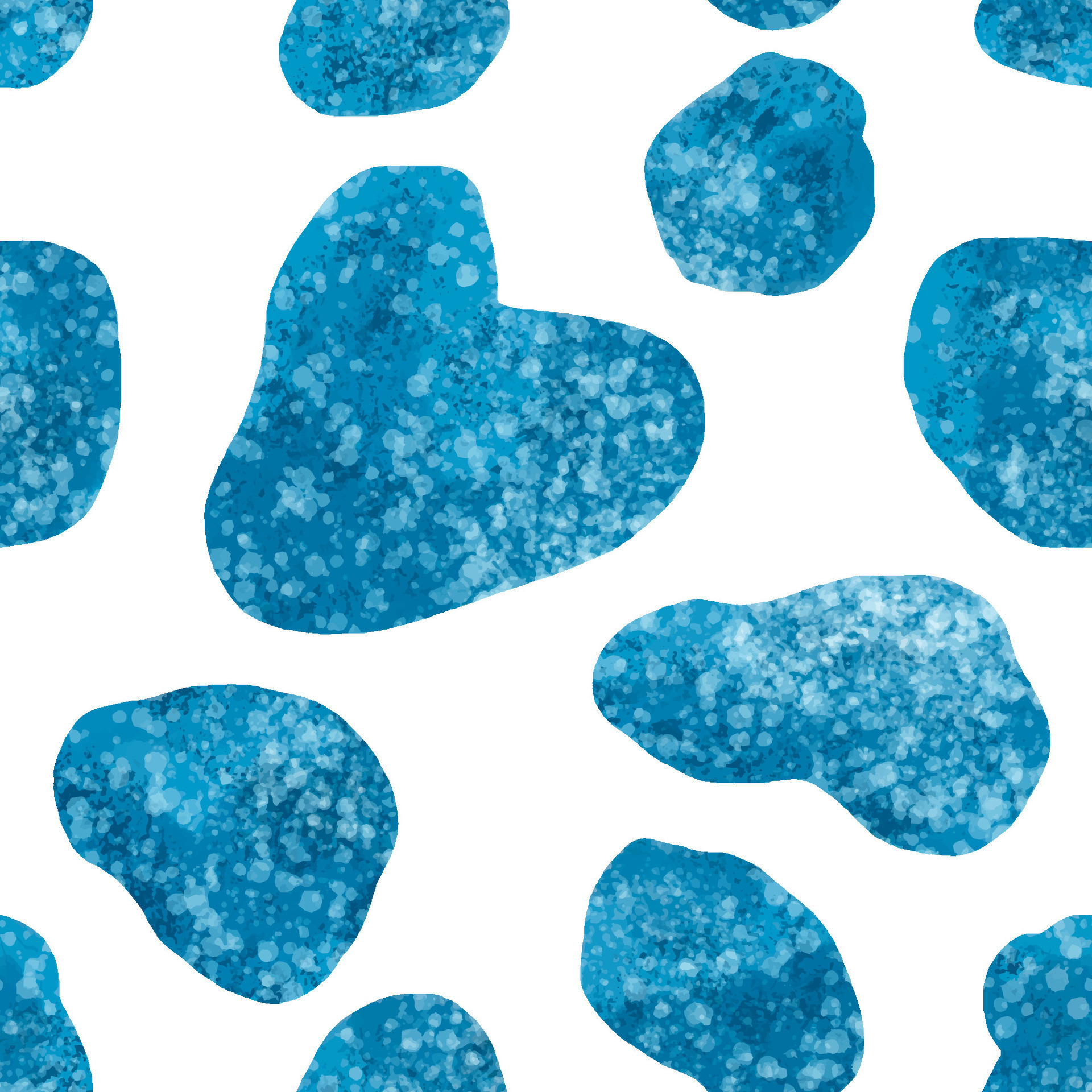seamless background with bright blue spots. Abstract design. Funny pattern. Clothing, wall art ...
