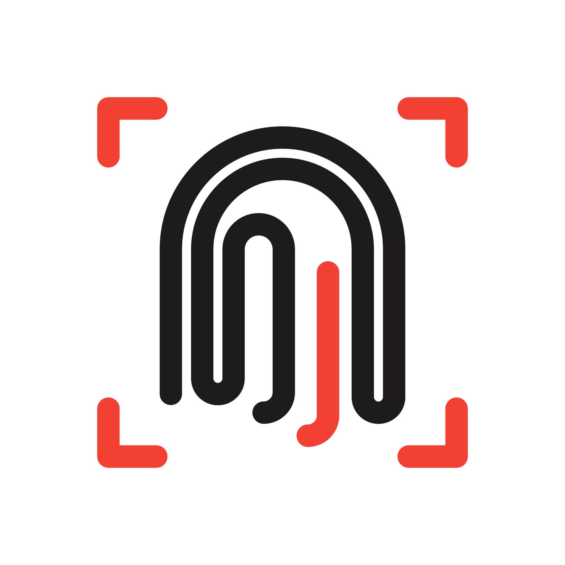 Fingerprint Scan Icon Isolated On White Background 26640035 Vector Art At Vecteezy