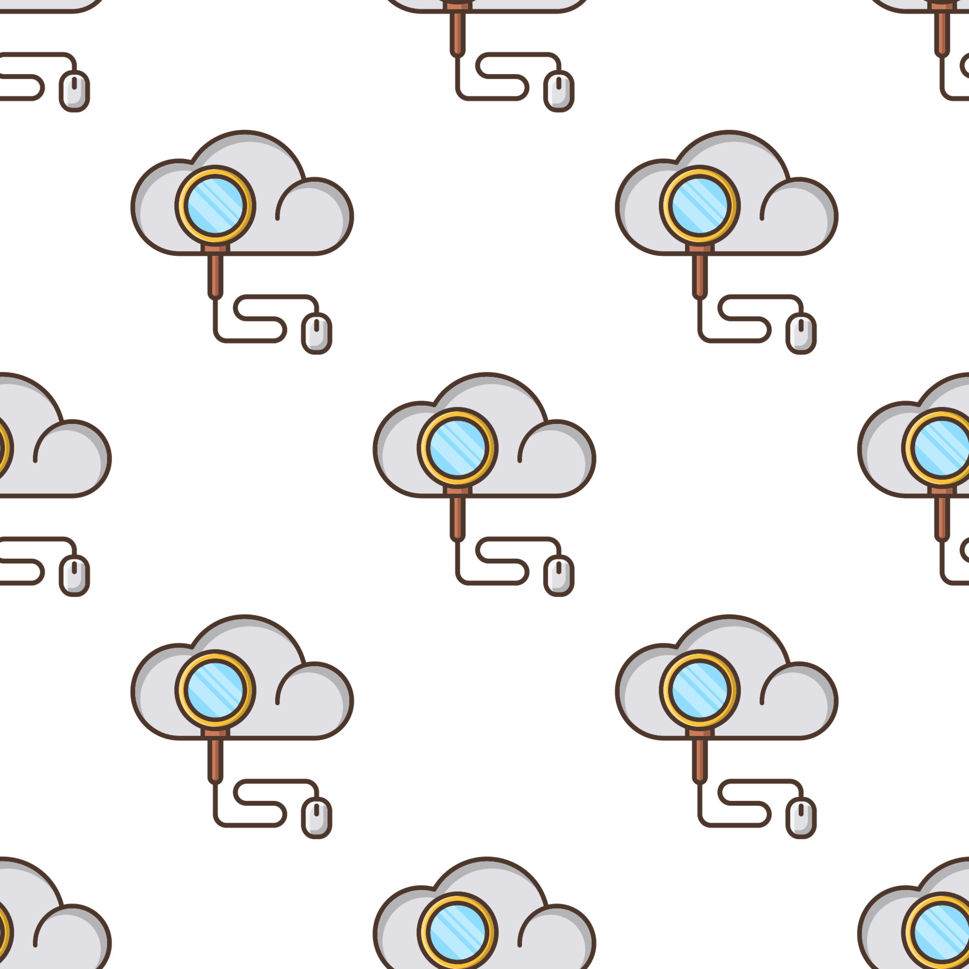 cloud computing seamless pattern vector illustration 26640863 Vector ...