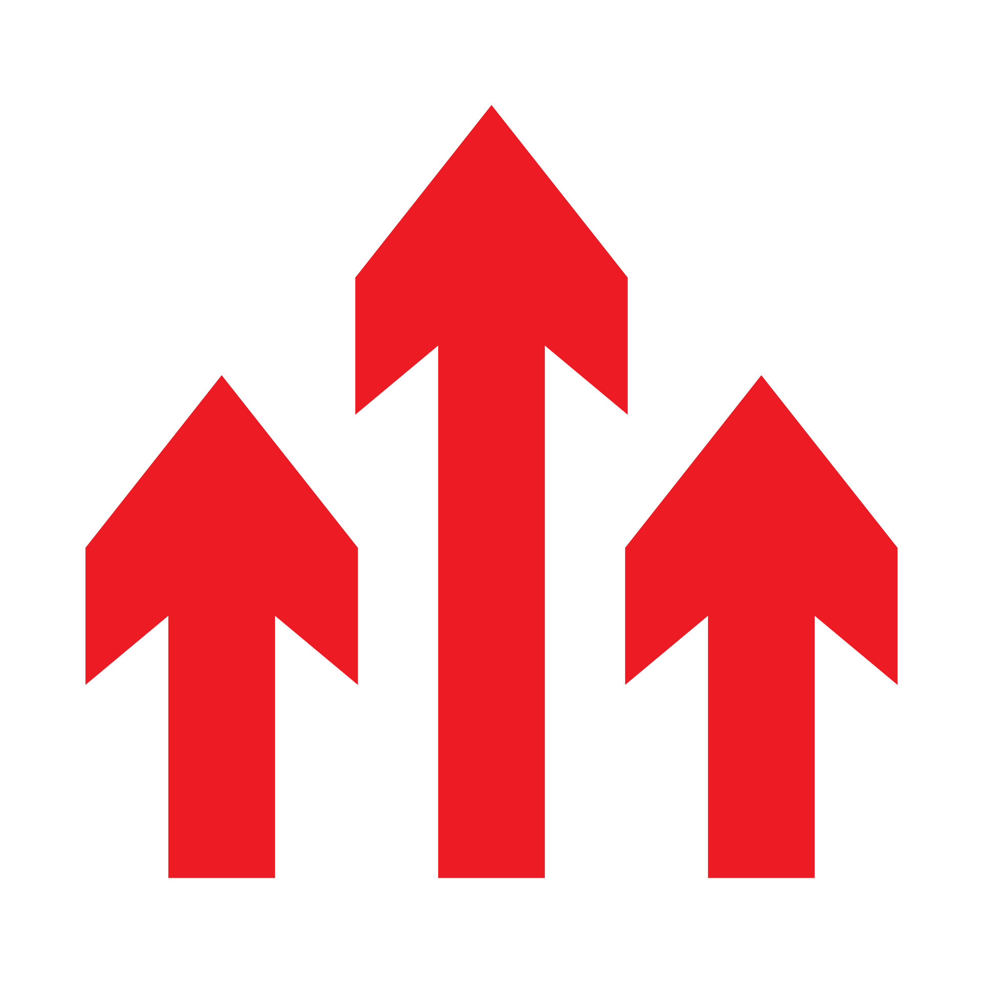 Three red arrows up icon. Upload symbol. Upgrade sign. Growth symbol ... Three red arrows up icon. Upload symbol. Upgrade sign. Growth symbol ...