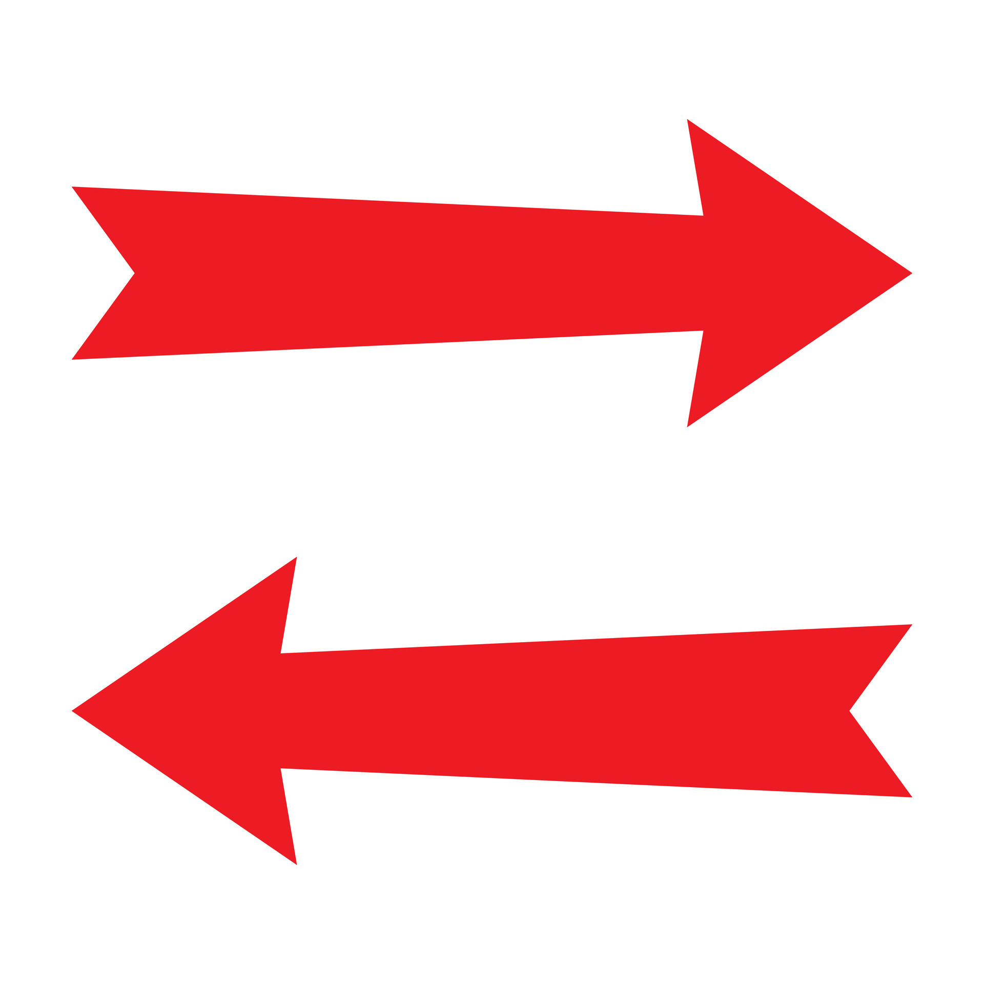 Red Arrow Sign Icon Left And Right Direction Pointer Next And