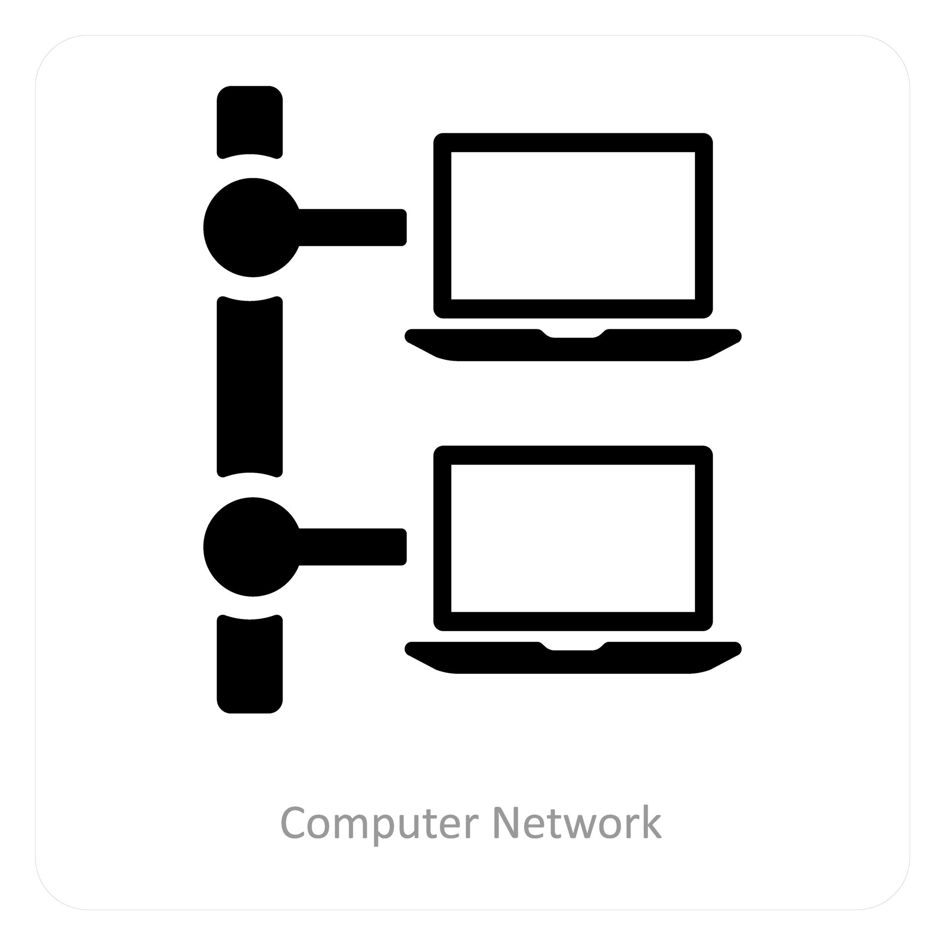 Computer Network And Connection Icon Concept 26641510 Vector Art At