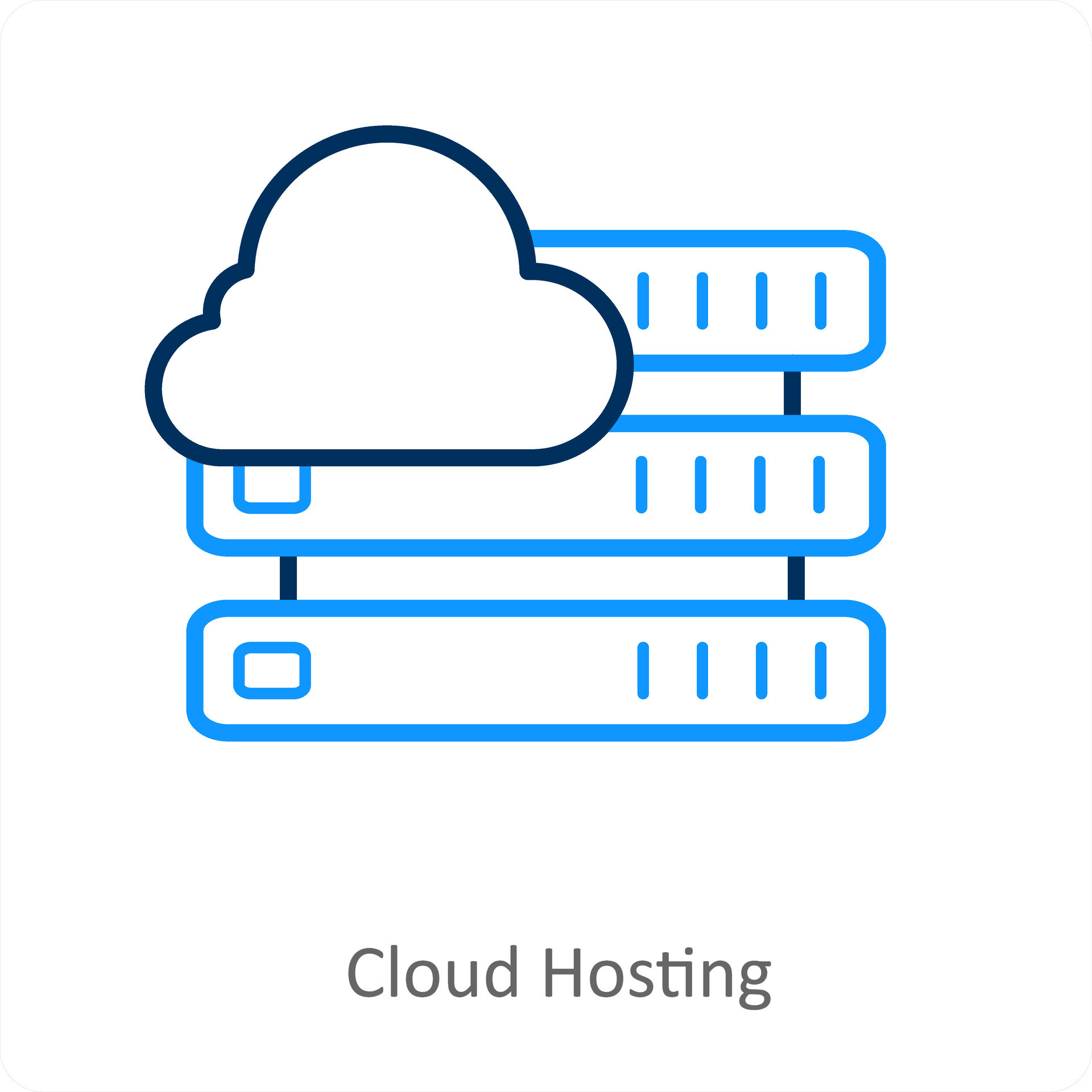 Cloud Hosting and hosting icon concept 26641788 Vector Art at Vecteezy